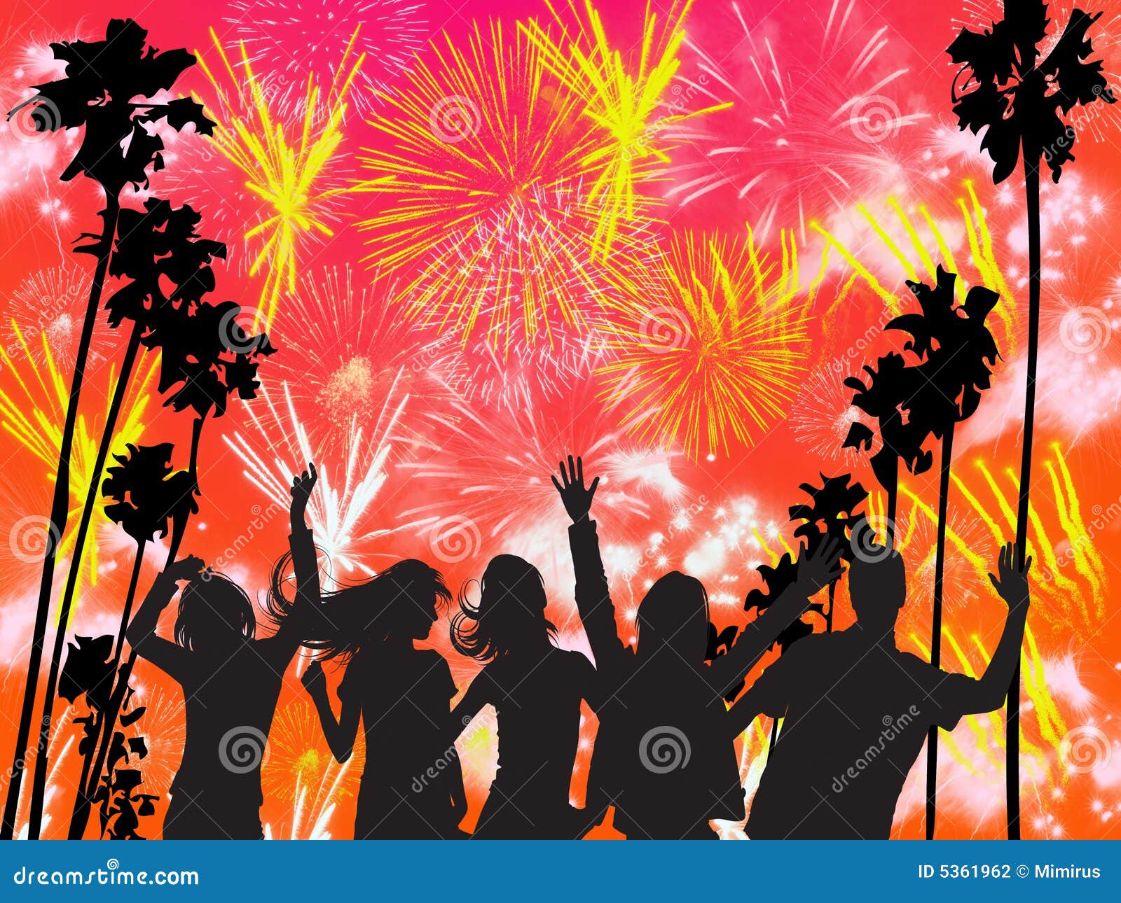 Fireworks Dancing Stock Illustrations – 749 Fireworks Dancing Stock ...