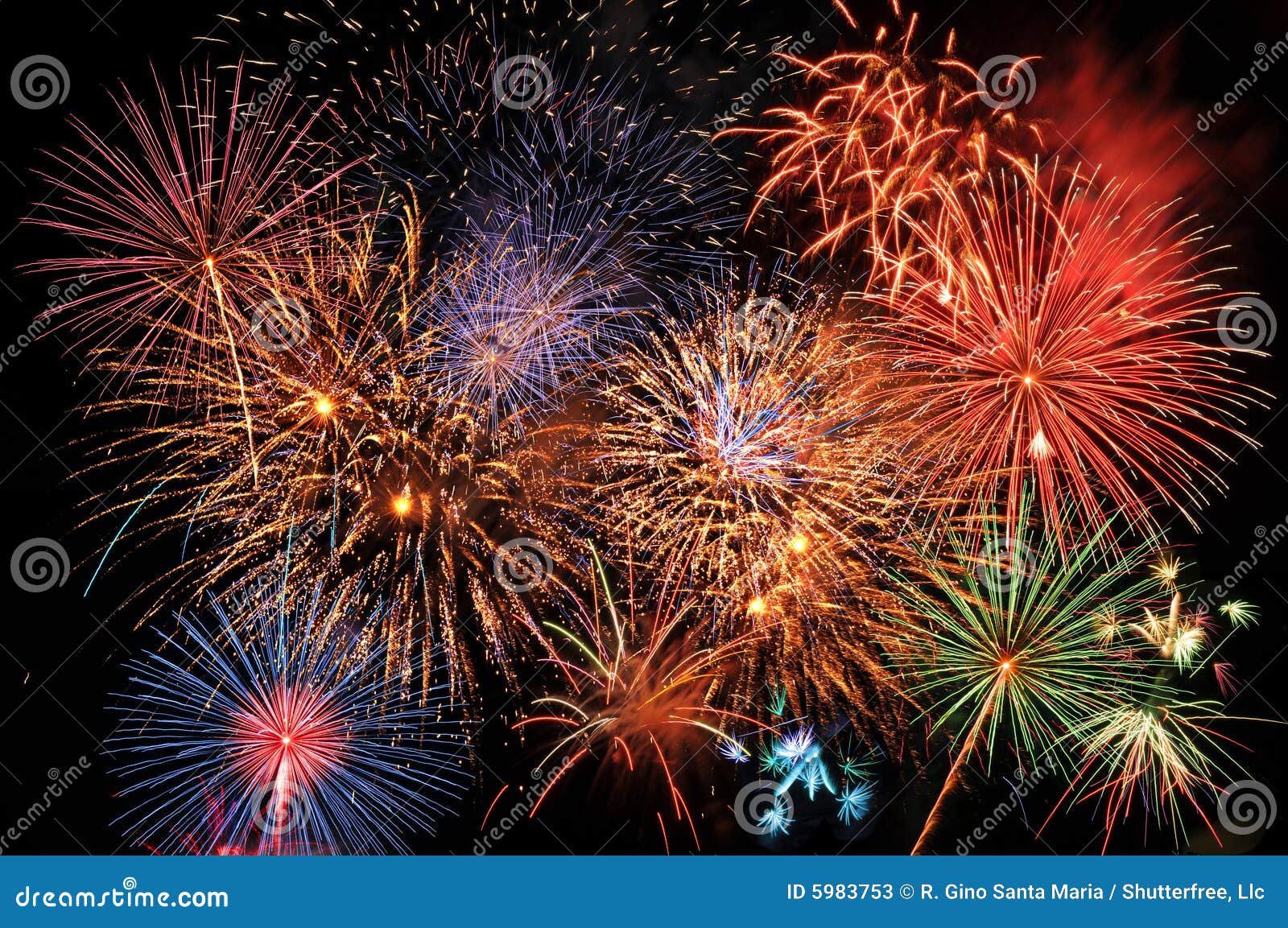 Fireworks stock image. Image of happy, colors, glowing - 5983753