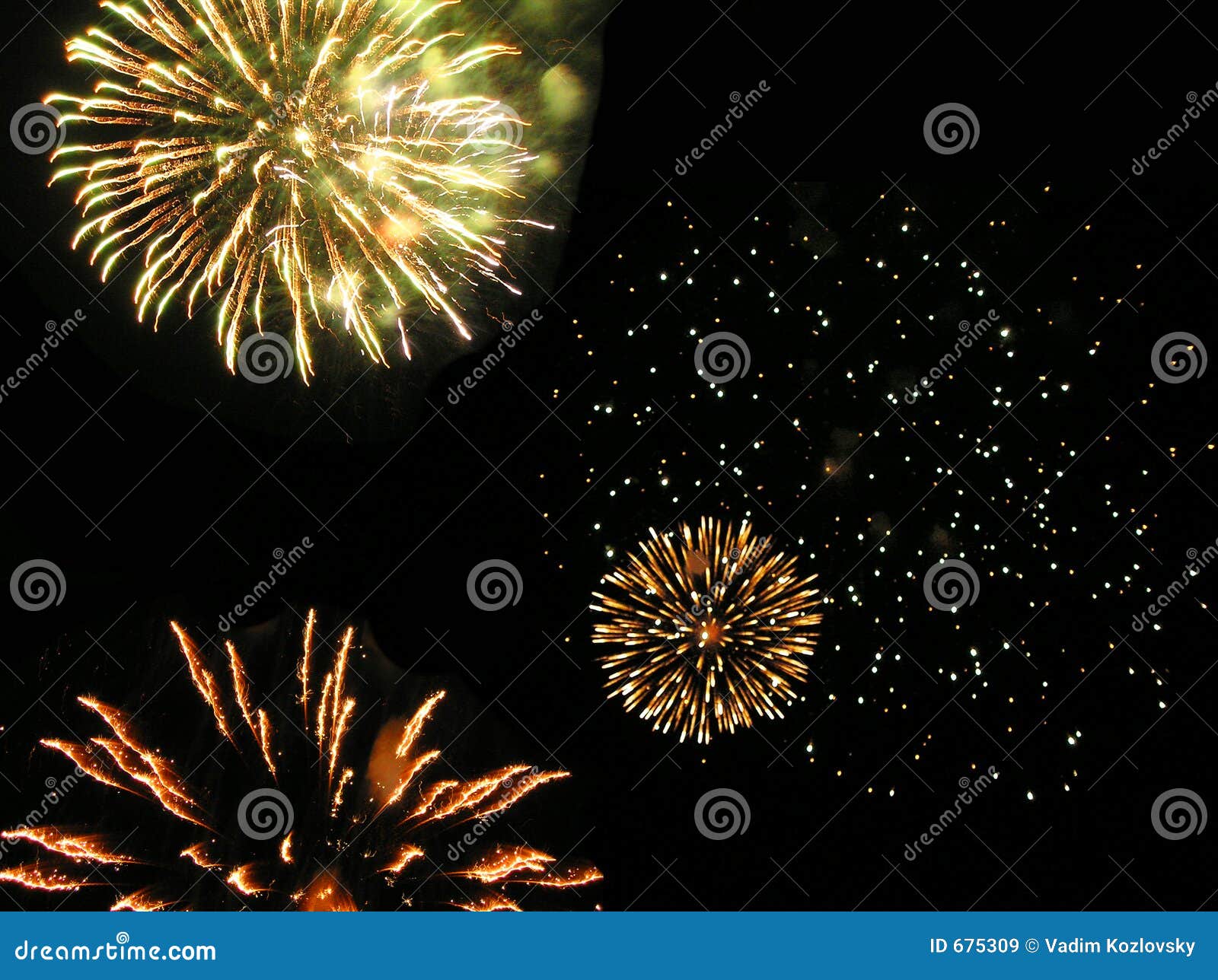 Fireworks stock image. Image of ball, bright, july, boom - 675309