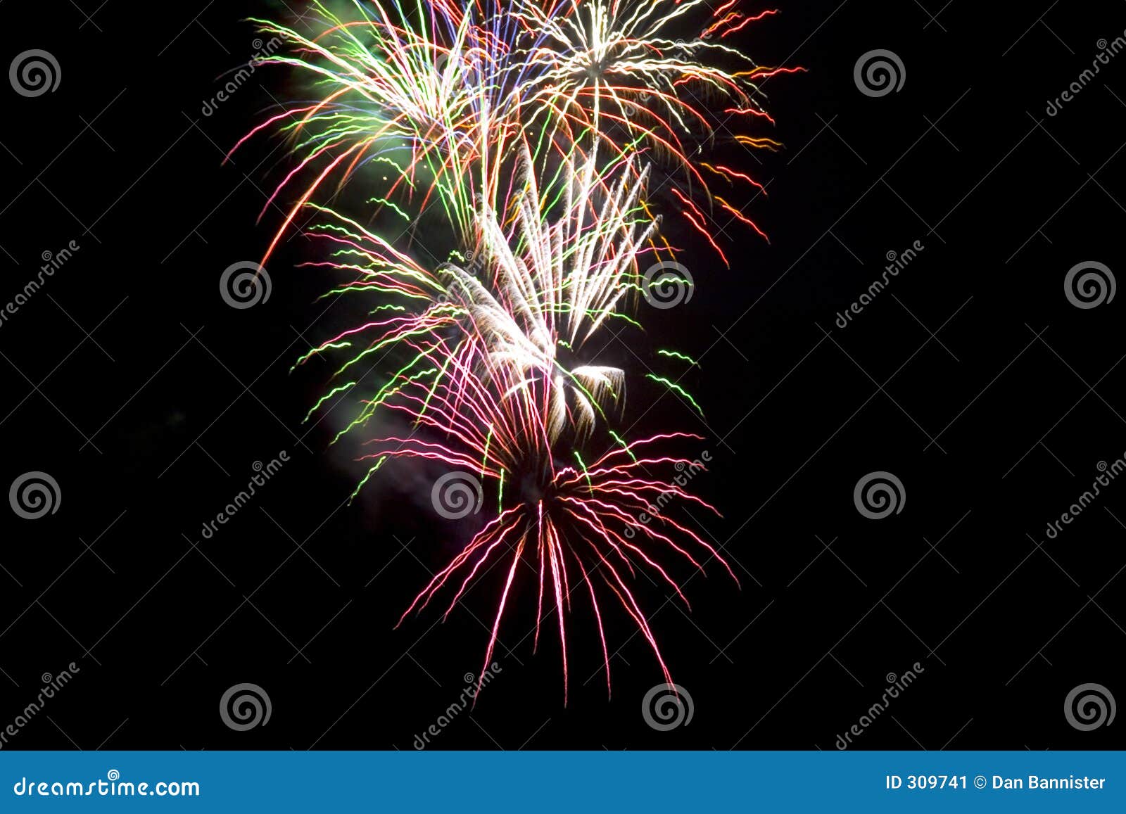 Fireworks 7 stock image. Image of fourth, black, scene - 309741