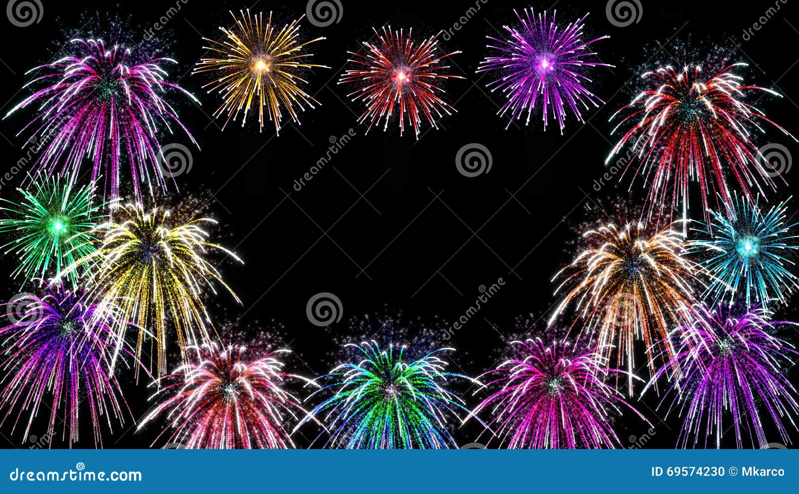Fireworks Abstract Background Stock Photo - Image of birthday, night ...