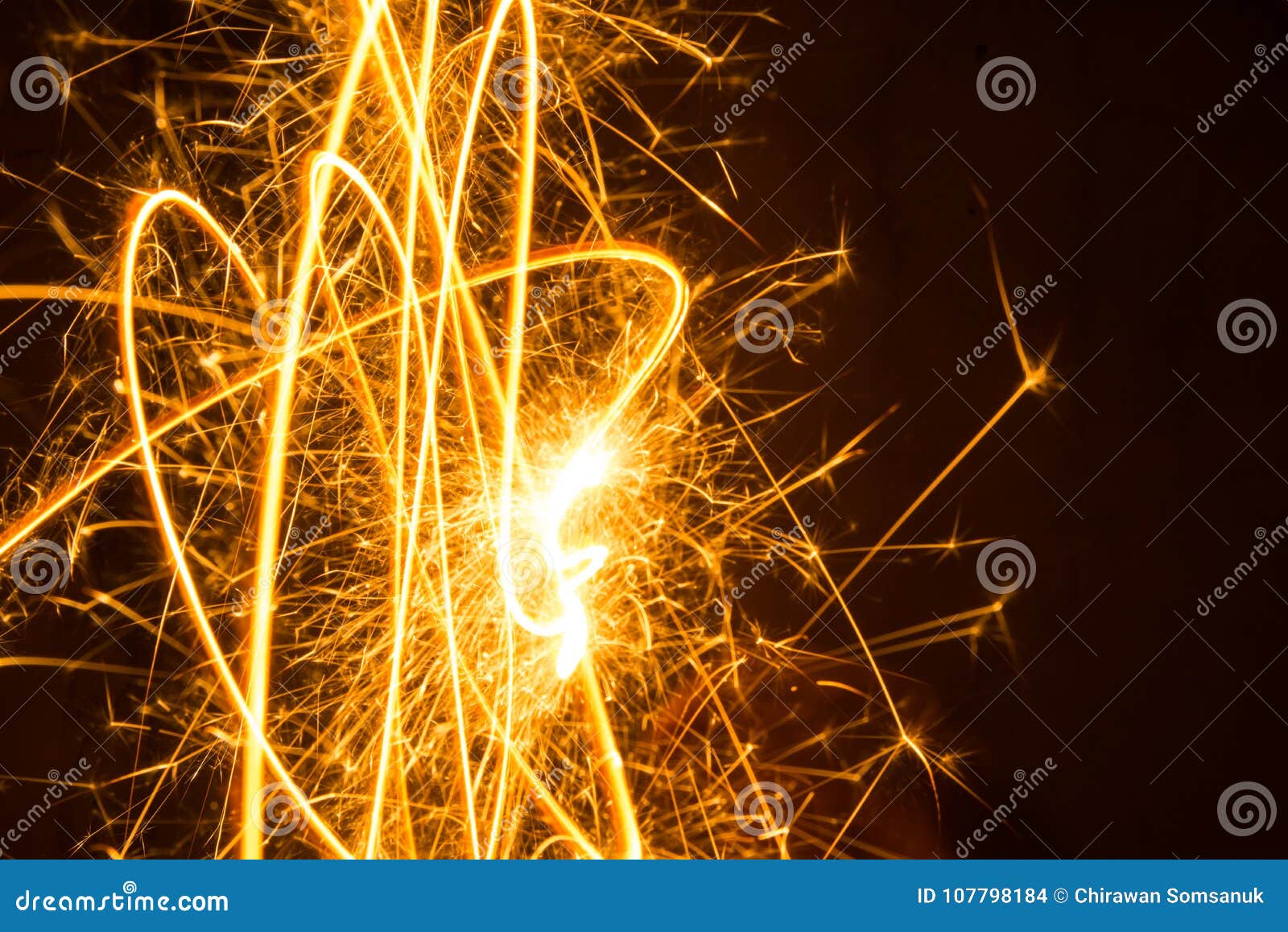 Fireworks Abstract Background. Stock Photo - Image of dark, golden ...
