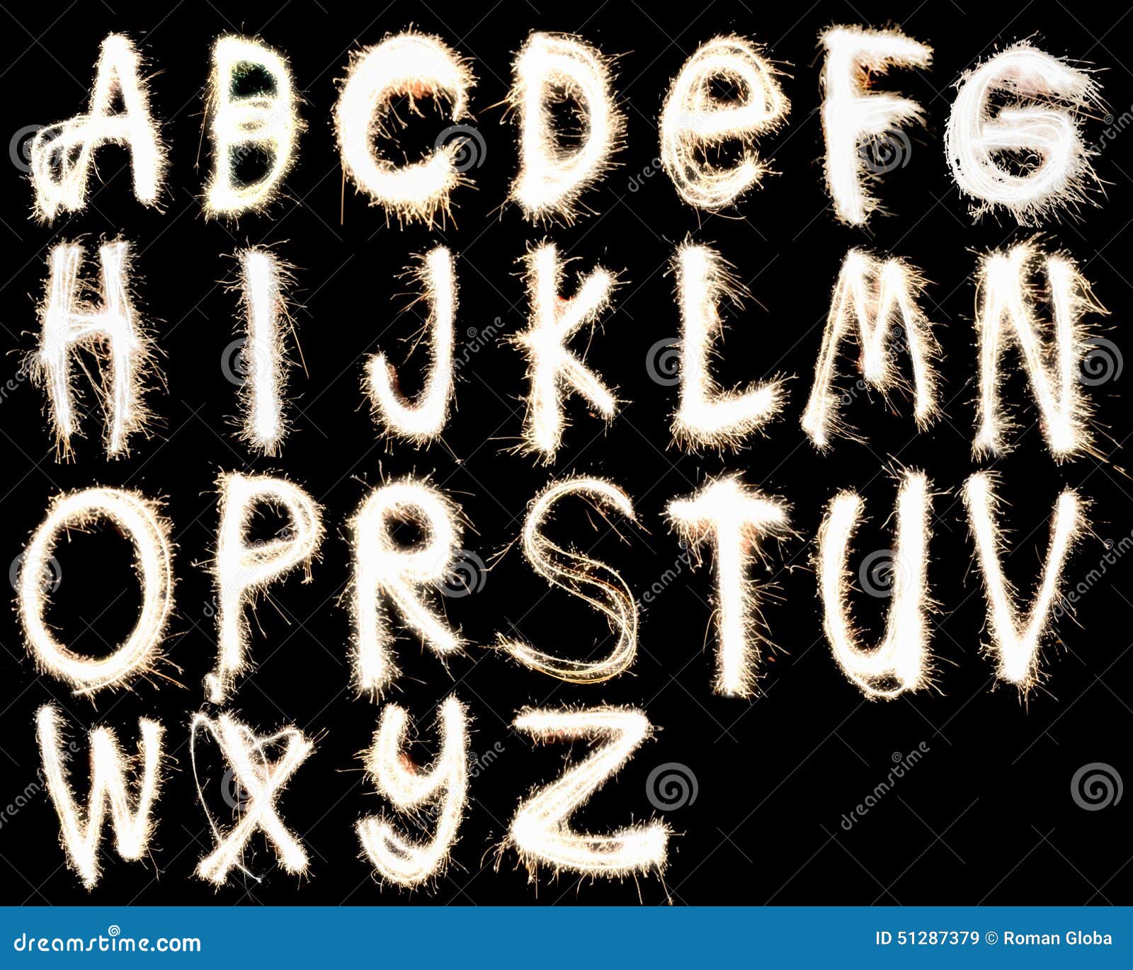 Fireworks alphabet. stock image. Image of flame, alphabet - 51287379