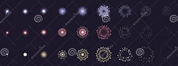 Fireworks Animation. Animated Firework Explosion Frames, Party ...