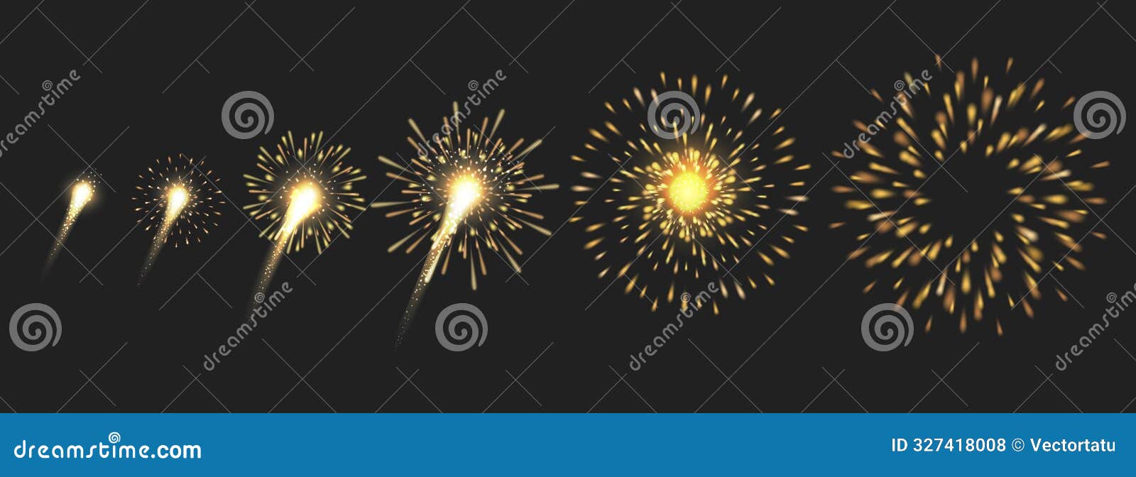 Fireworks Animation. Animated Firework Explosion Frames, Party ...