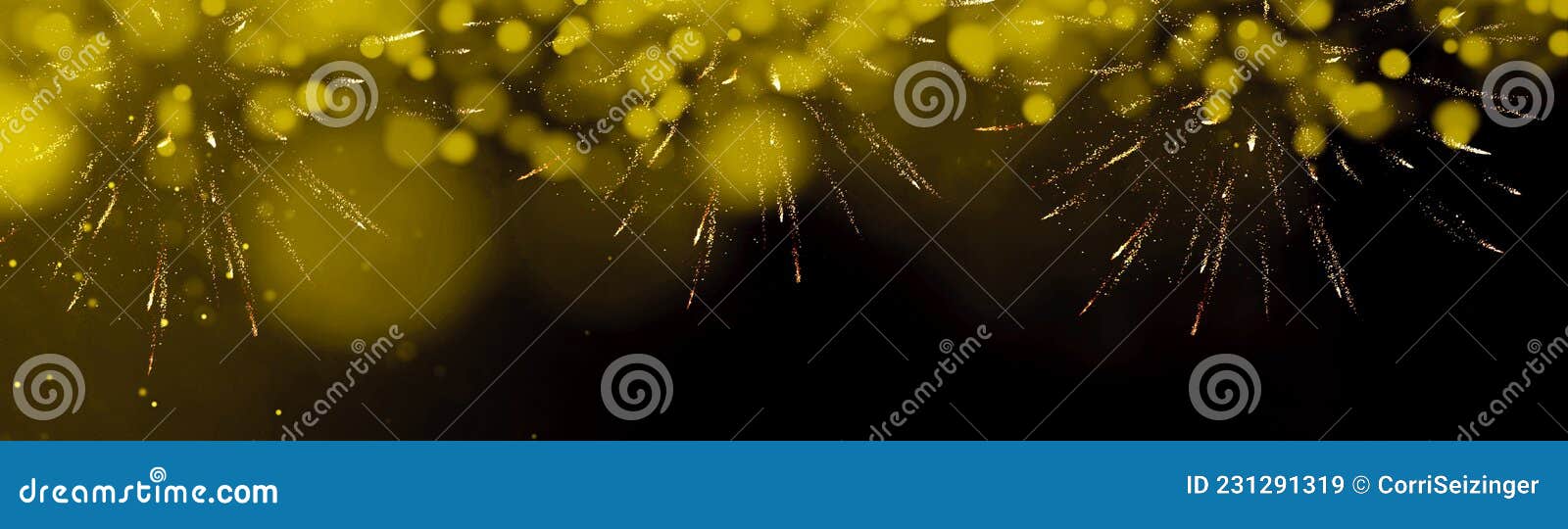 Fireworks Background Banner Panorama Colorful Festive Firework With