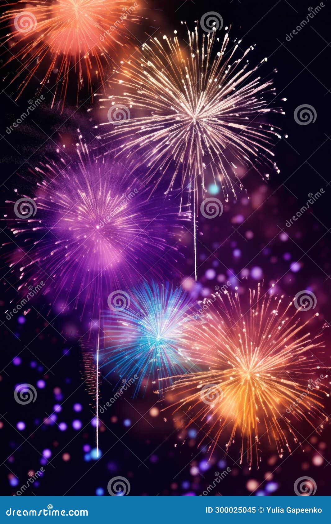Fireworks Background with Dark Purple Background Free Stock Image ...