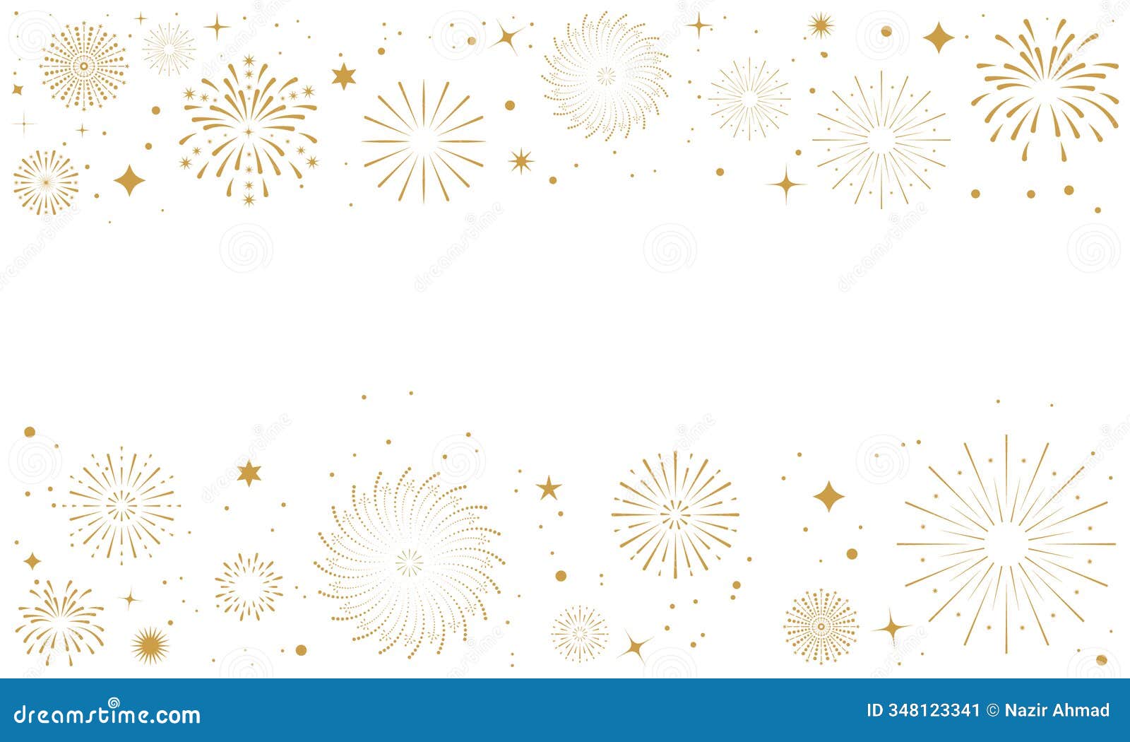 Fireworks Background, Gold Firework Vector Background, Sunburst ...