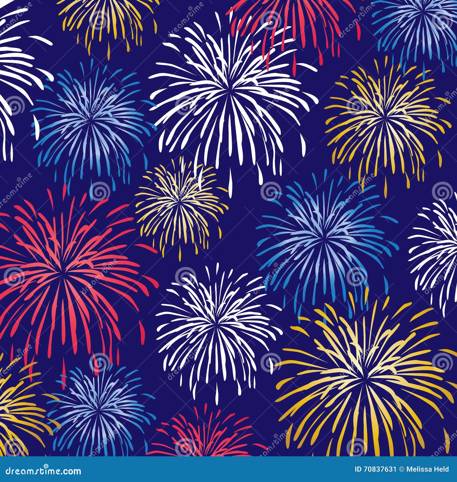 Fireworks Background Pattern Stock Illustration - Illustration of navy ...