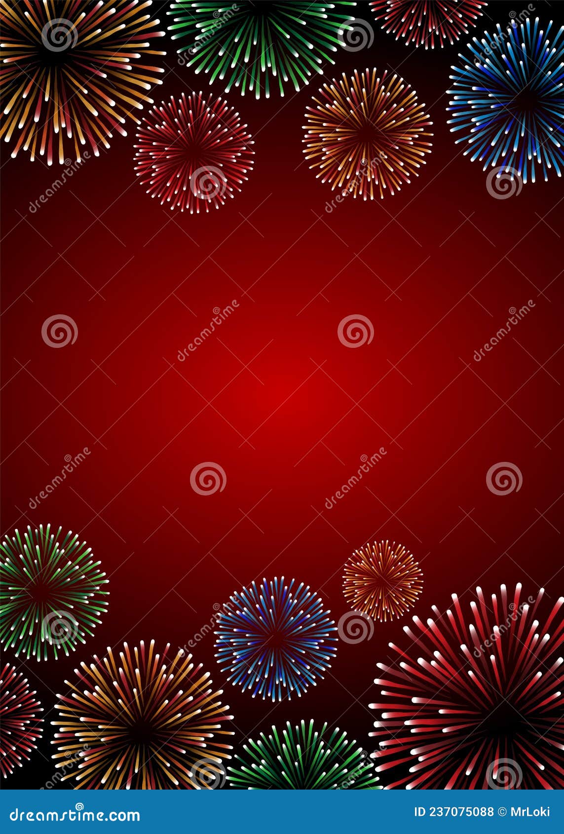 Fireworks Background Template, High Quality Vector Image Stock Vector ...