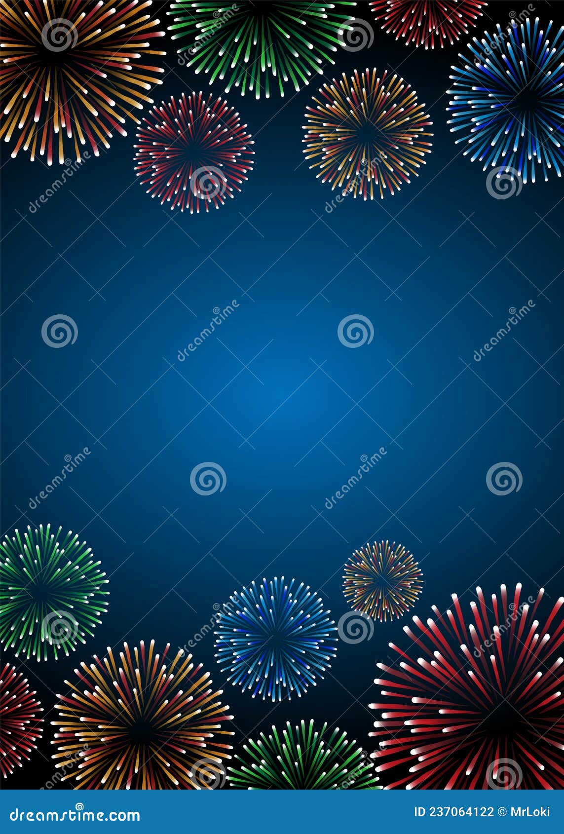 Fireworks Background Template, High Quality Vector Image Stock Vector ...