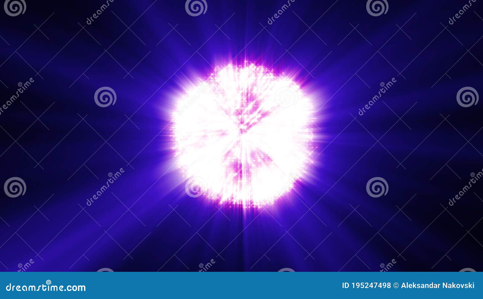 Fireworks Ball Explosion, Abstract Light 3d Render Stock Illustration ...