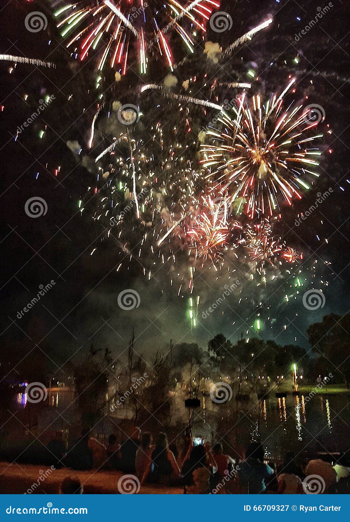 Fireworks stock image. Image of multiple, exploding, bright - 66709327