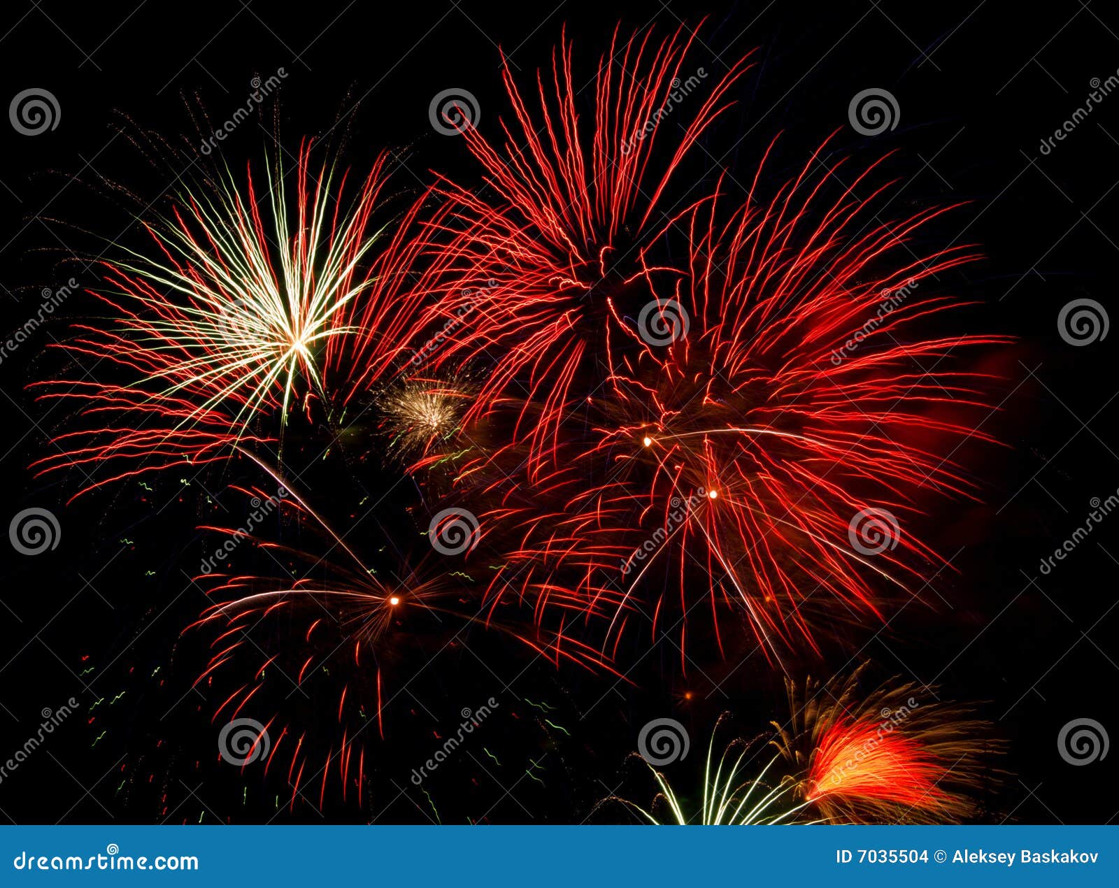Fireworks on black stock photo. Image of exploding, explosive - 7035504