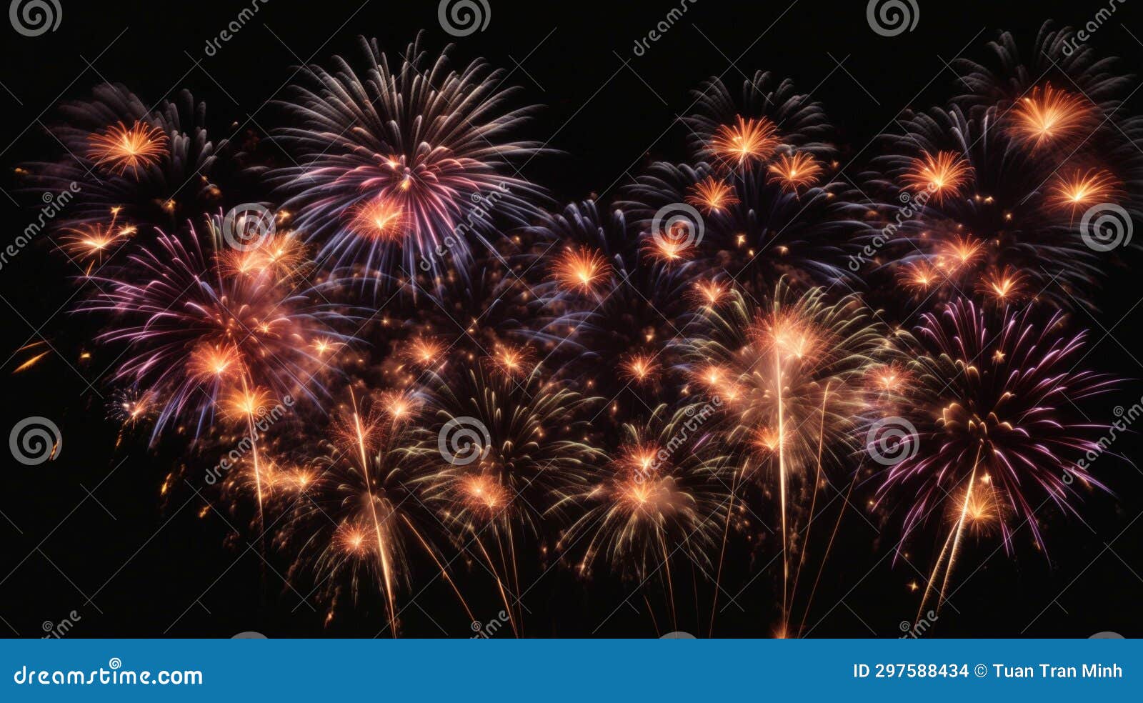 Fireworks with Many Different Shapes Stock Photo - Image of shapes ...