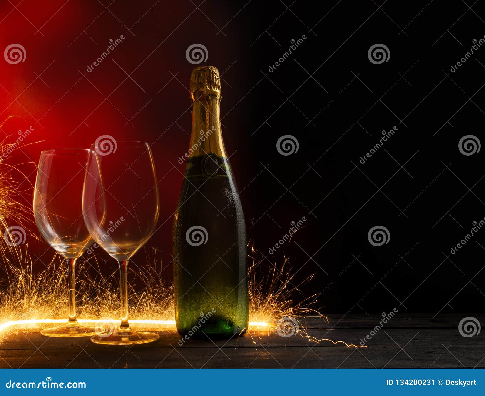 The Fireworks Blamed Beautifully on Two Empty Wine Glasses and a Bottle ... The Fireworks Blamed Beautifully on Two Empty Wine Glasses and a Bottle ...