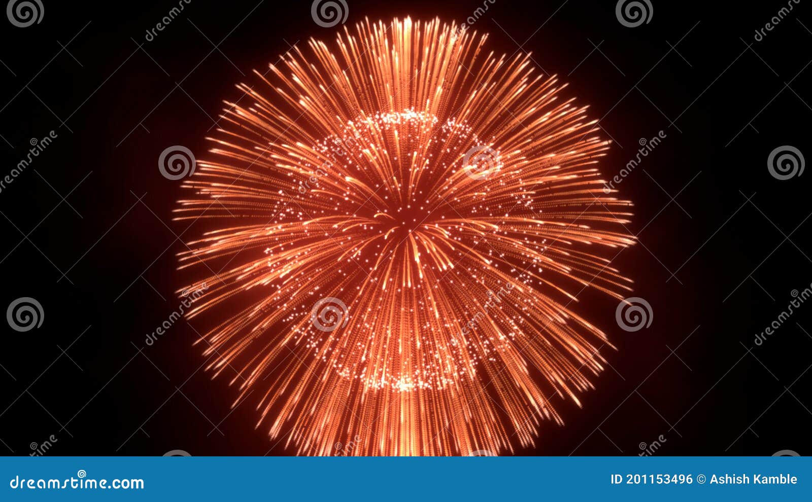 Fireworks Blast in Sky, Firework Background, 3D Render Stock ...