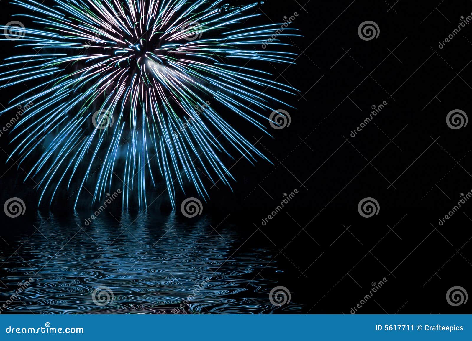 Fireworks in Blue stock image. Image of seasonal, blue - 5617711