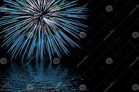 Fireworks in Blue stock image. Image of seasonal, blue - 5617711