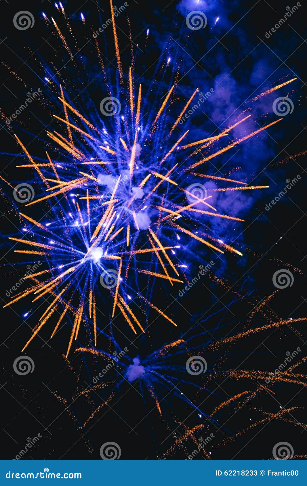 Fireworks on blue sky stock image. Image of festive, color - 62218233