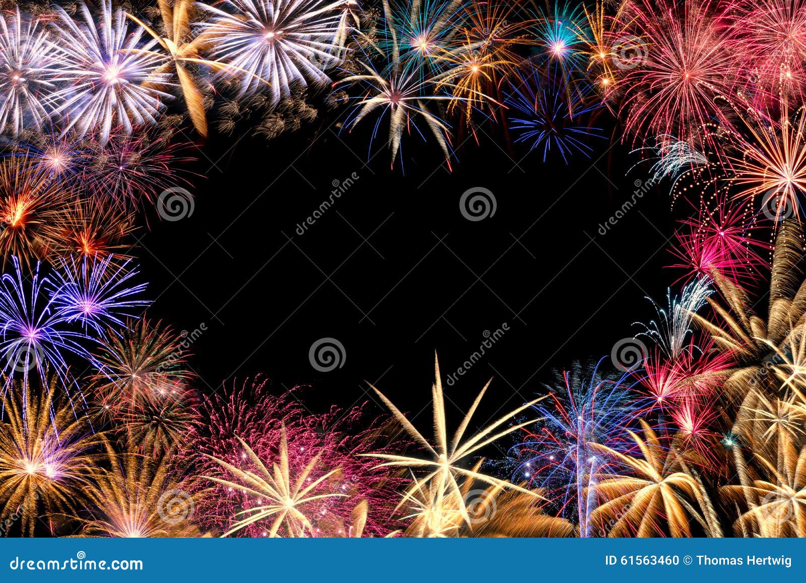 Fireworks Border Royalty-Free Stock Image | CartoonDealer.com #61563460