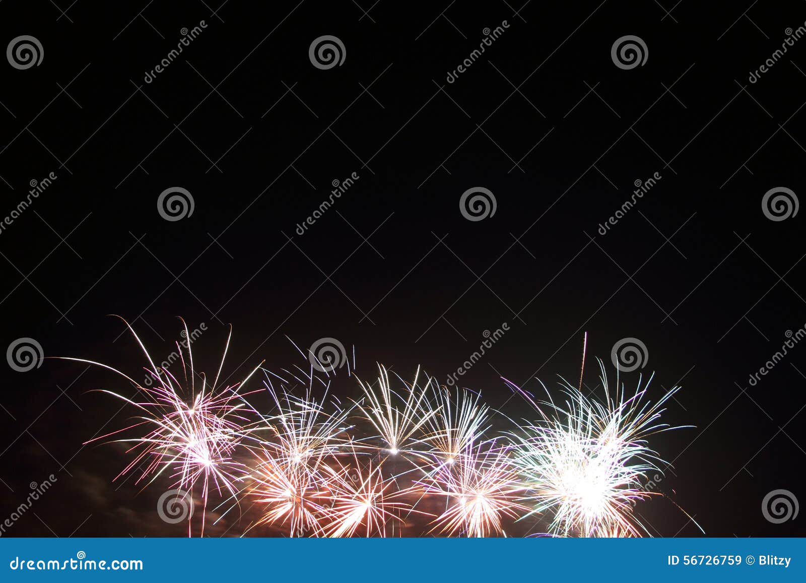 Fireworks in the bottom stock image. Image of orange - 56726759