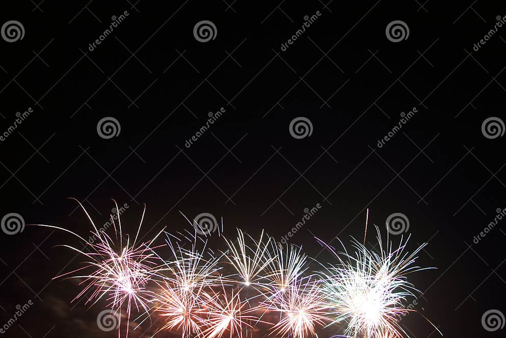 Fireworks in the bottom stock image. Image of orange - 56726759