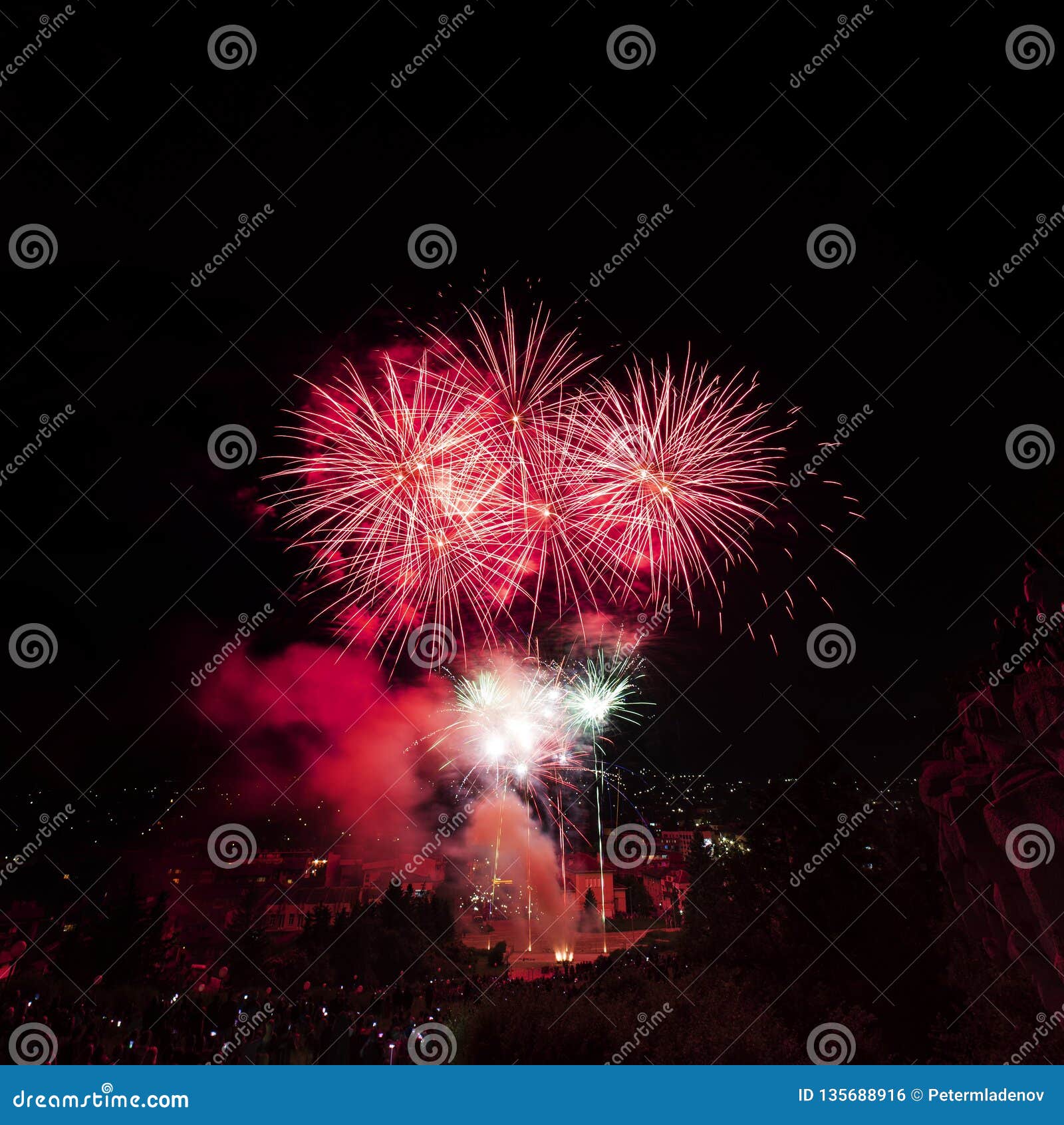 Fireworks, Bulgaria, Europe Stock Photo - Image of celebration ...