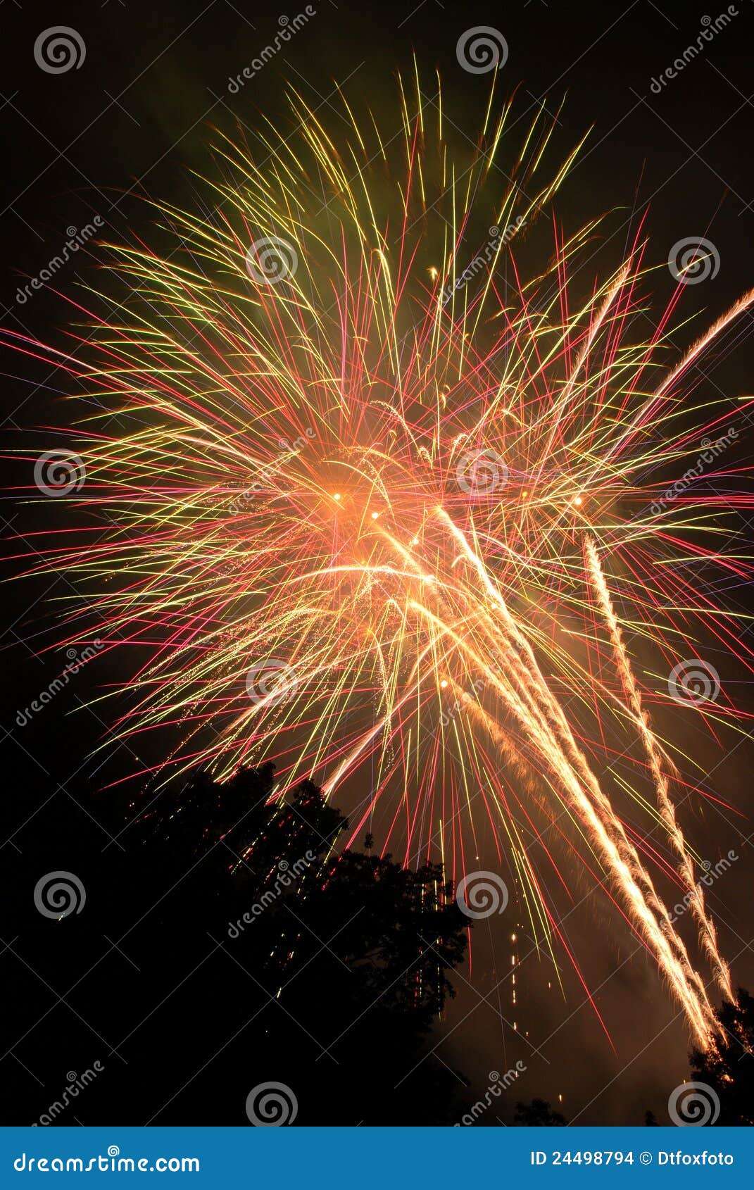 Fireworks Bursting in Air stock photo. Image of sparkle - 24498794