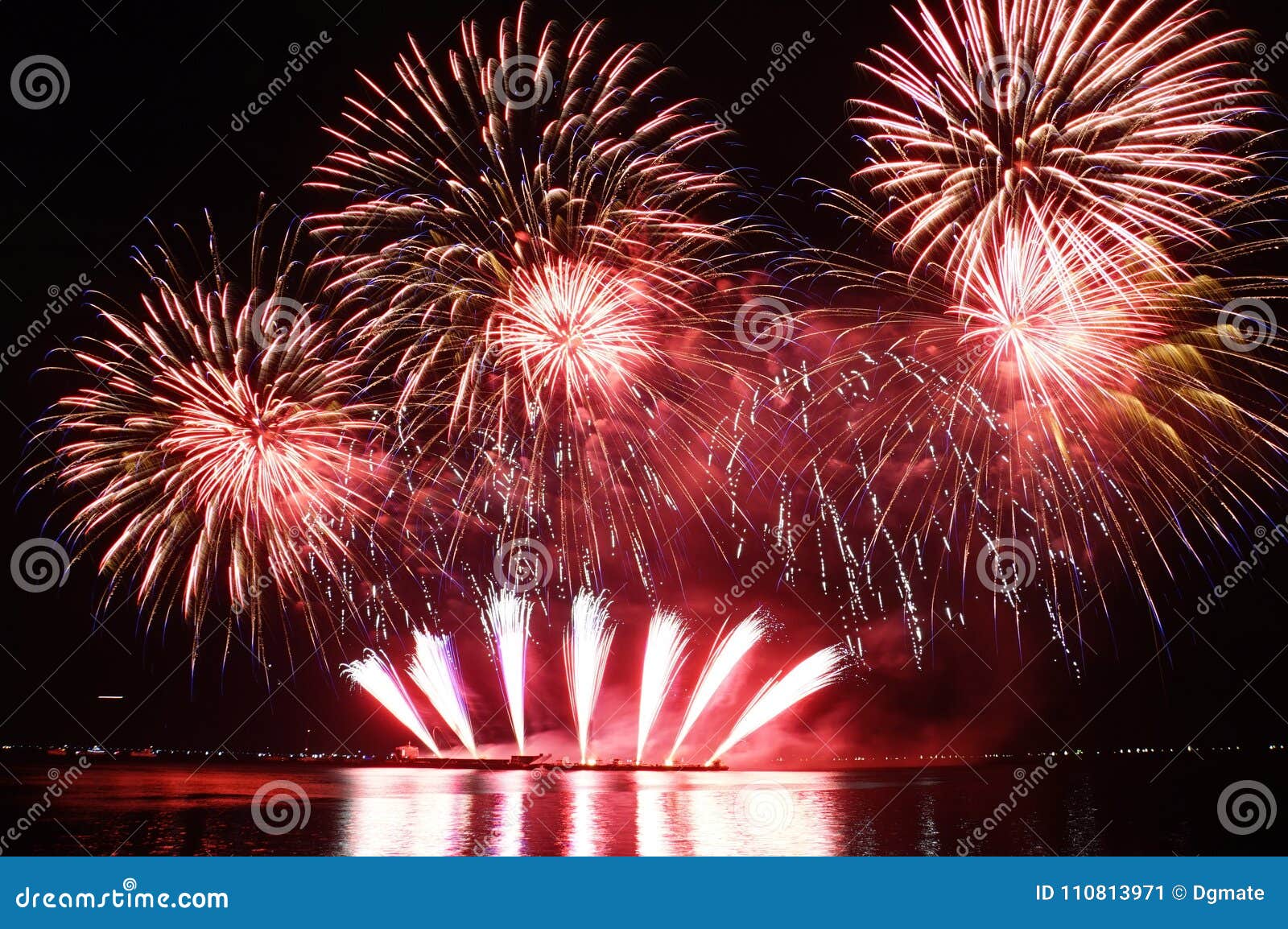 Fireworks bursting stock image. Image of colorful, explosion - 110813971