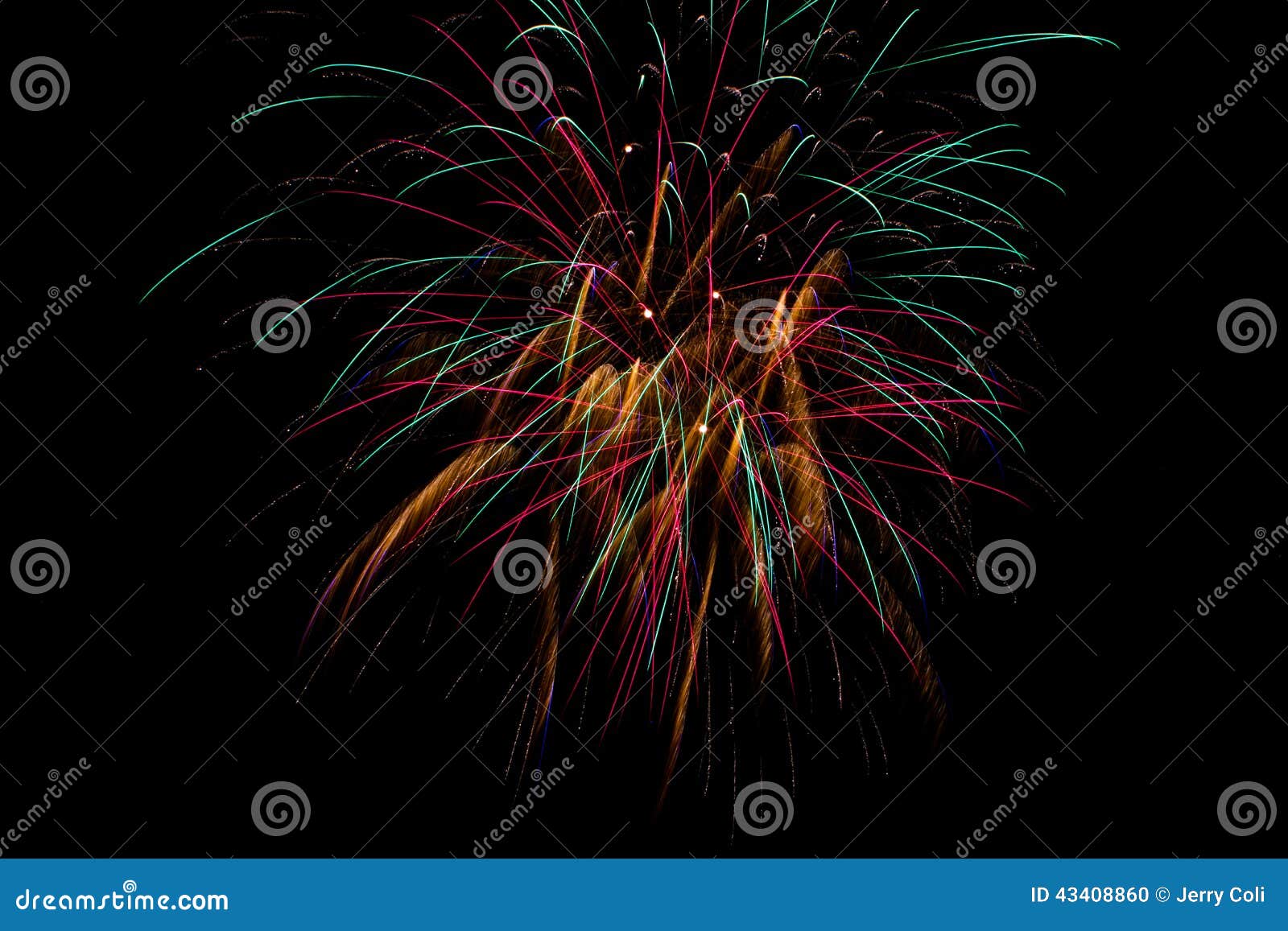 Fireworks Bursts stock photo. Image of blue, starbursts - 43408860