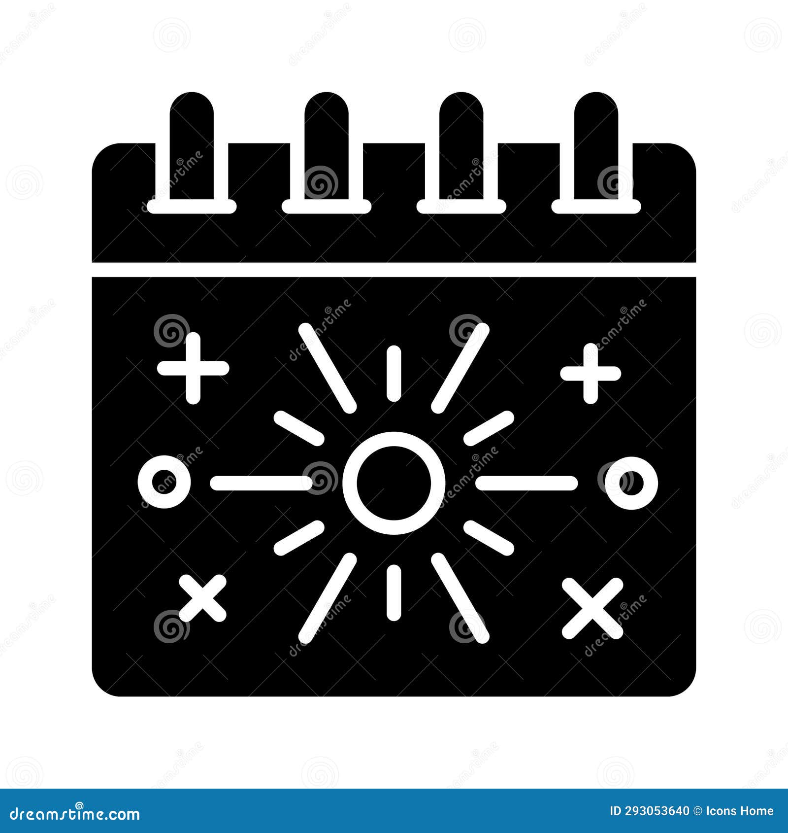 Fireworks on Calendar Concept Vector of Celebration, Ready To Premium ...