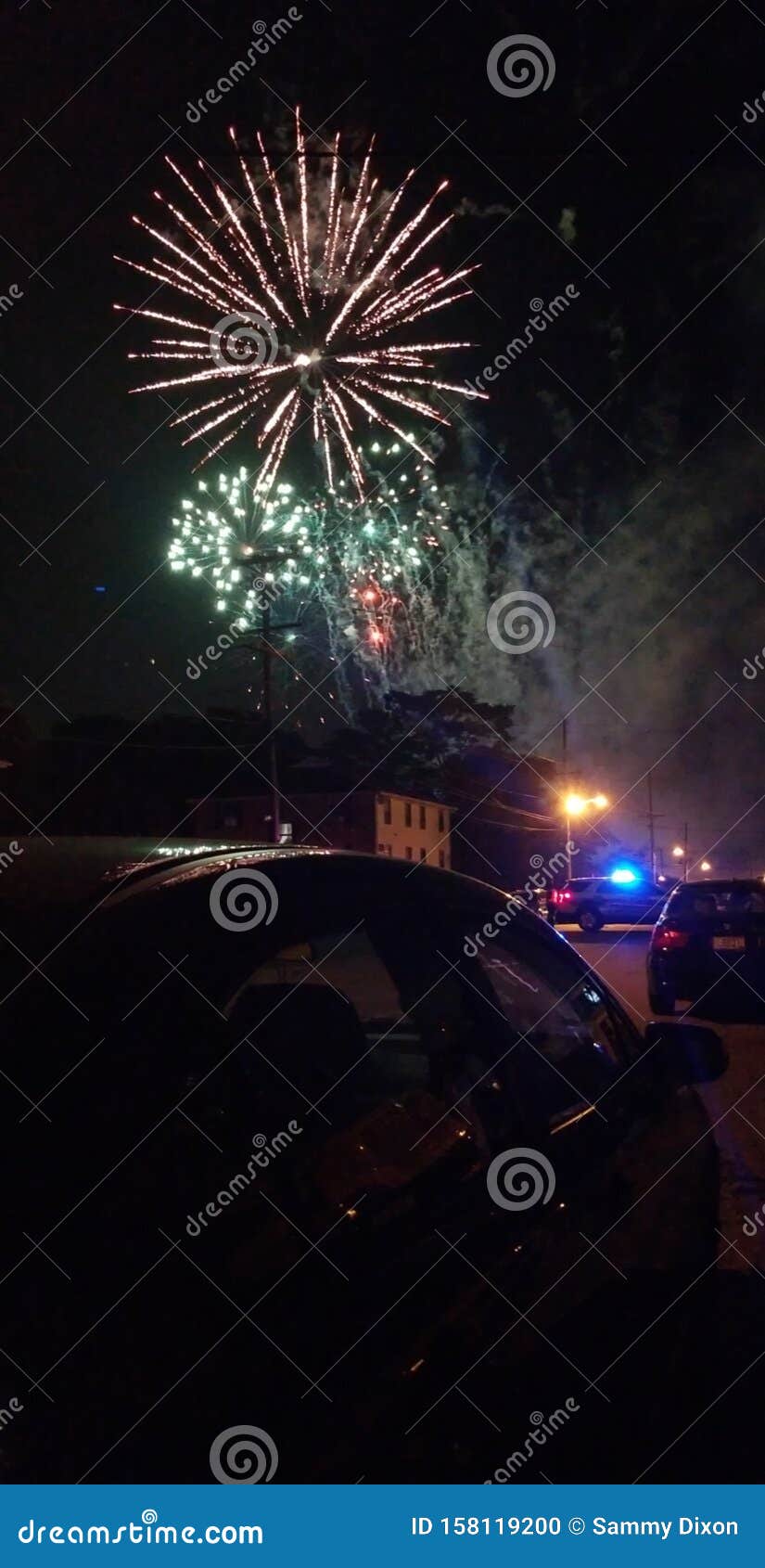 Fireworks stock photo. Image of ride, fireworks, colors - 158119200