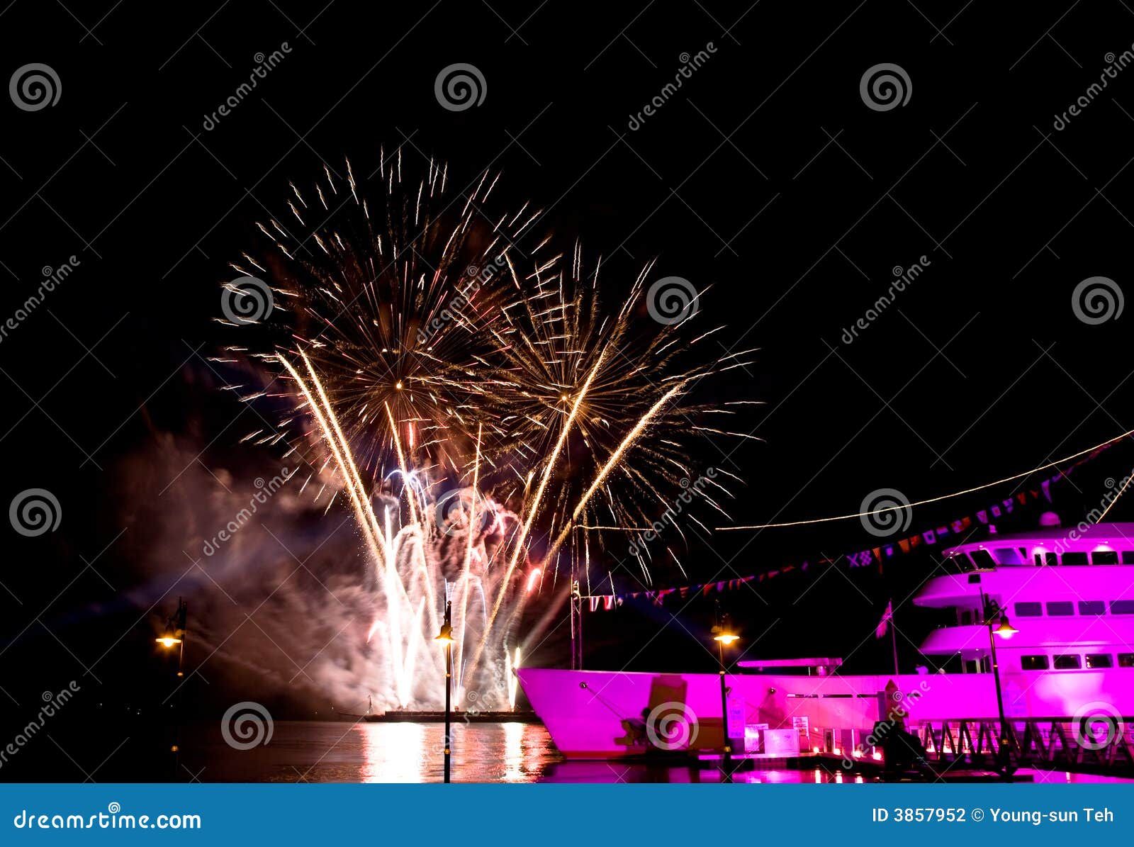 Fireworks celebration stock photo. Image of night, fireworks - 3857952