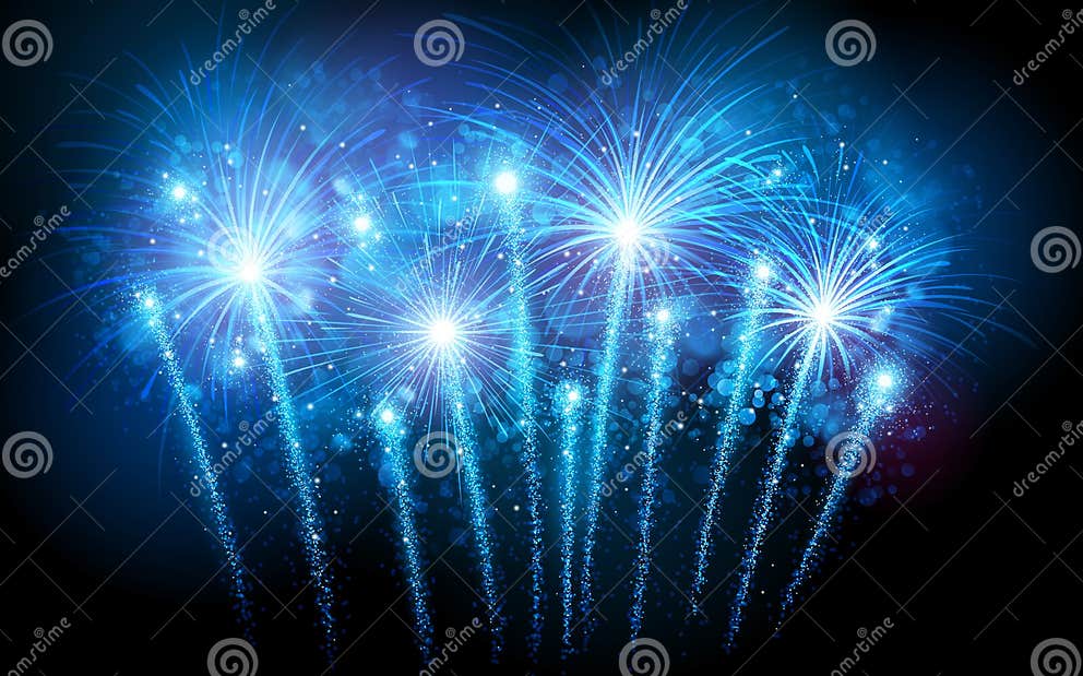 Fireworks stock vector. Illustration of happy, event - 34833724