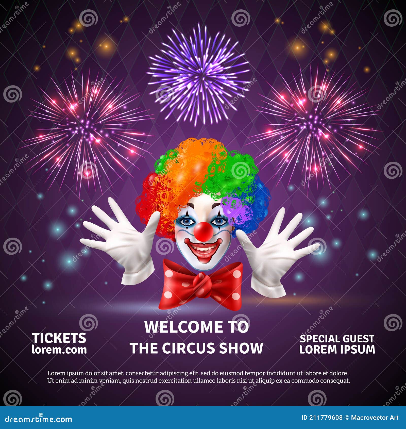 Fireworks Circus Show Background Stock Vector - Illustration of ...