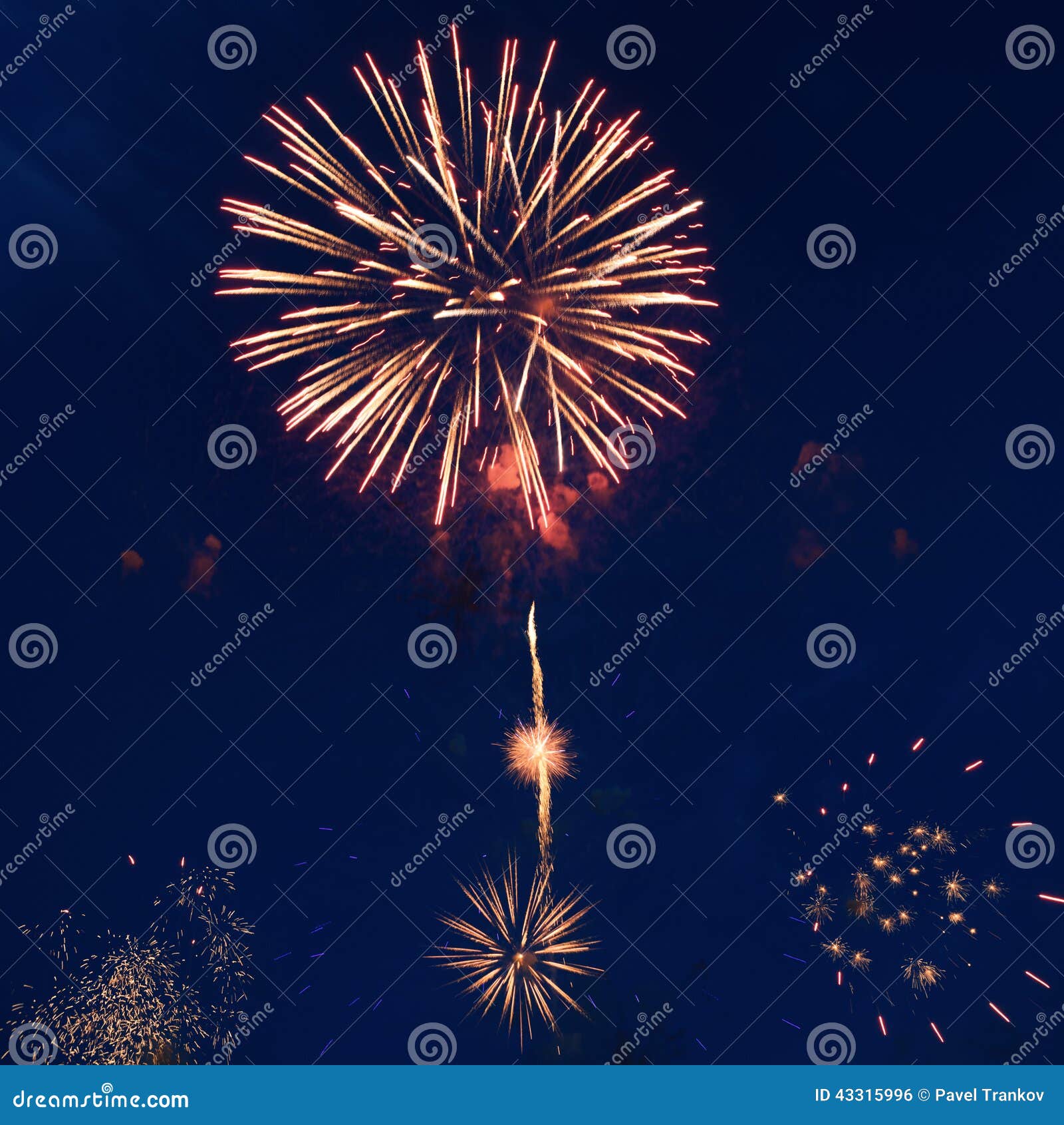 Fireworks stock photo. Image of pyrotechnics, evening - 43315996