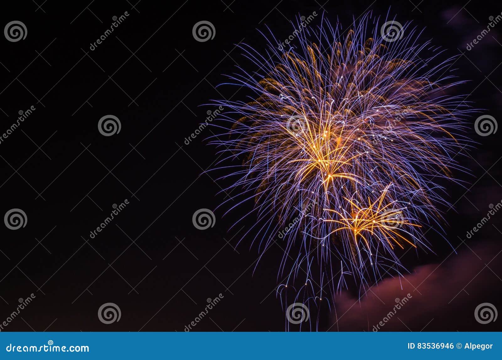 Fireworks on Clear Night Sky Stock Photo - Image of beautiful, holidays ...