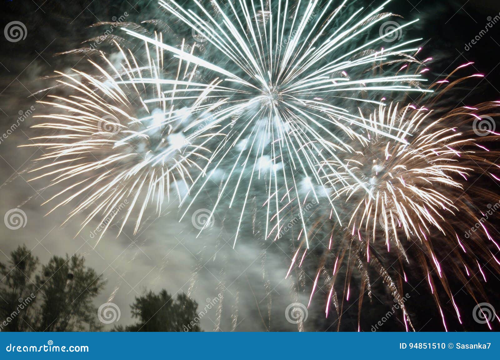 Fireworks stock photo. Image of card, colorful, close - 94851510