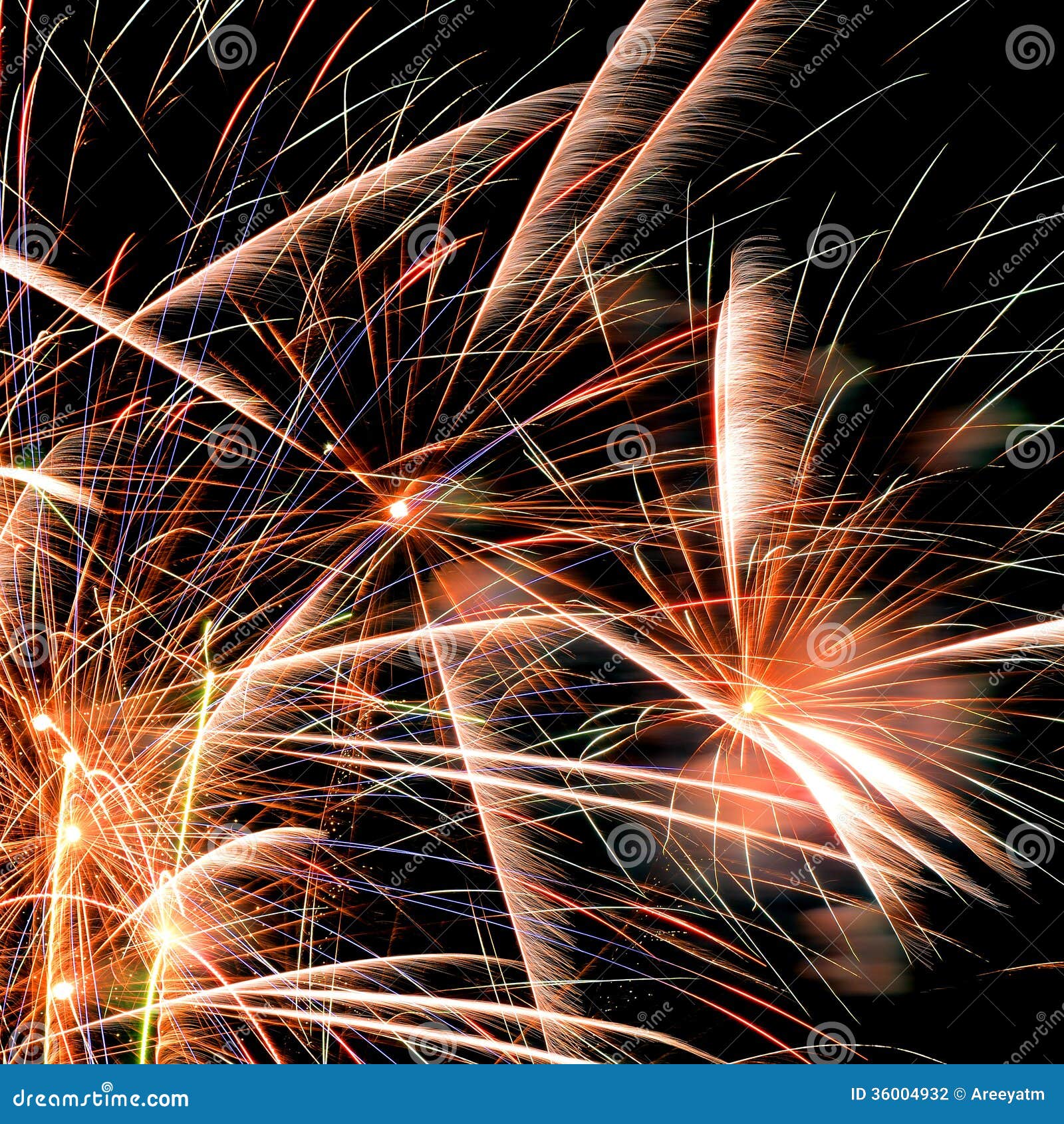 Fireworks . stock photo. Image of burst, backdrop, colour - 36004932