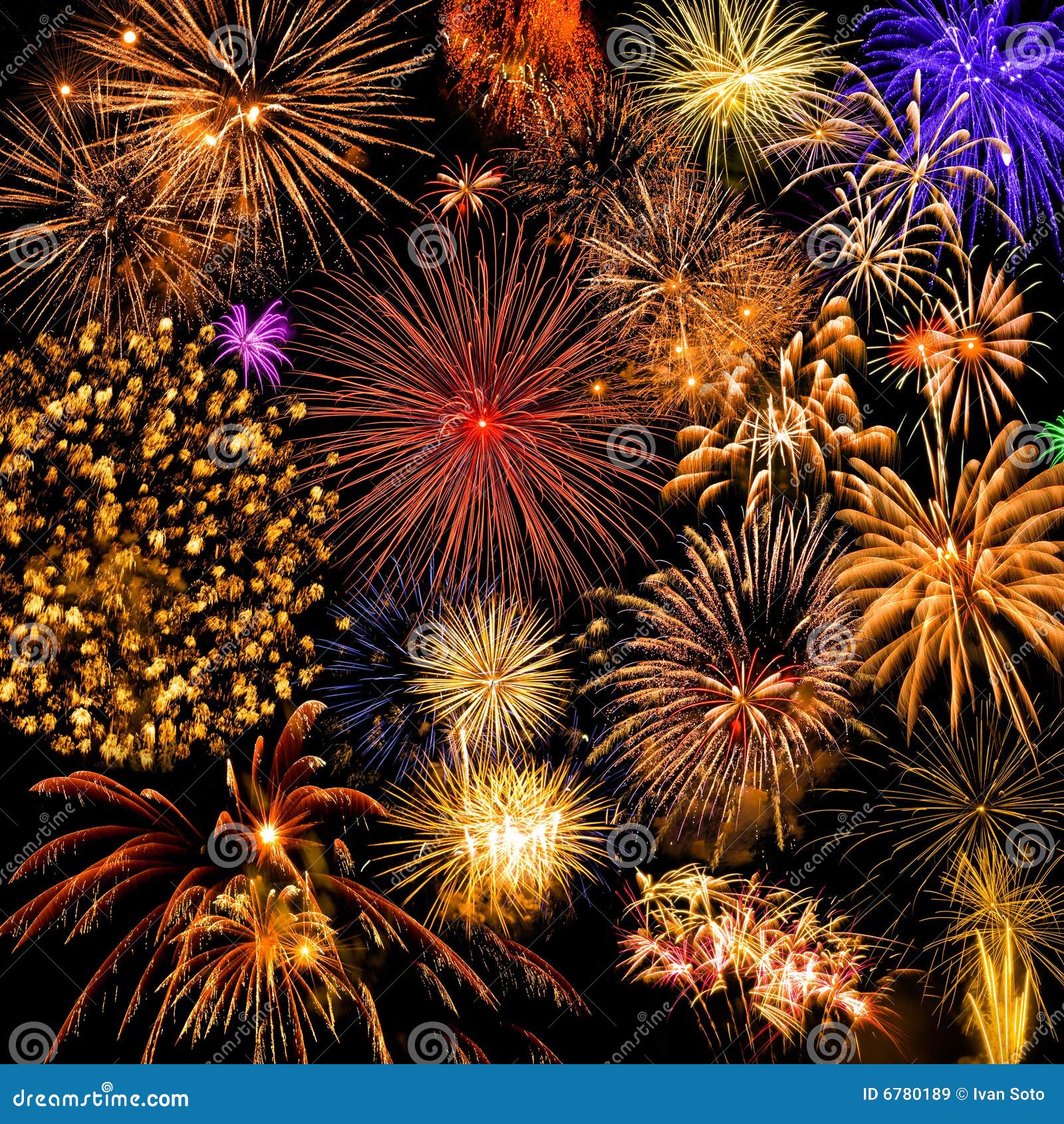 Fireworks collage stock image. Image of happy, rockets - 6780189