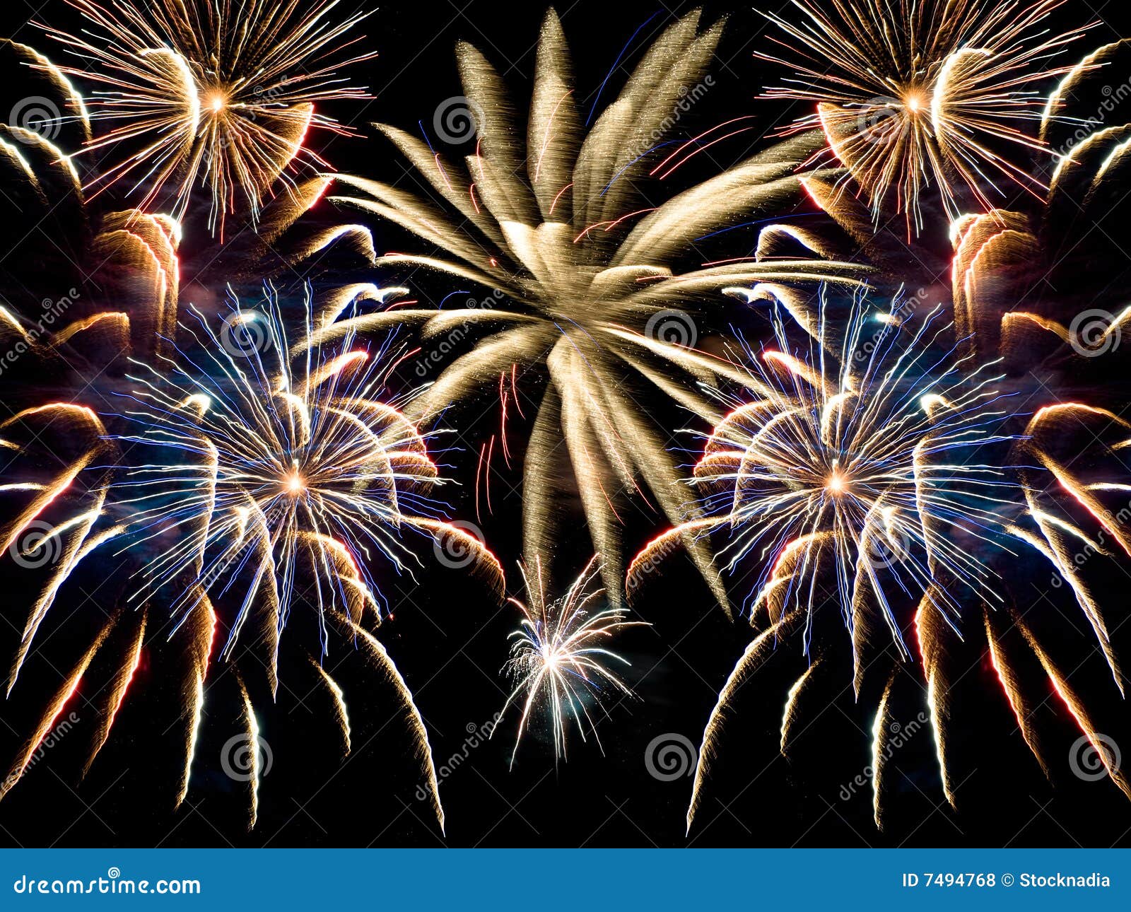 A Collage Of Fireworks Royalty-Free Stock Photo | CartoonDealer.com ...