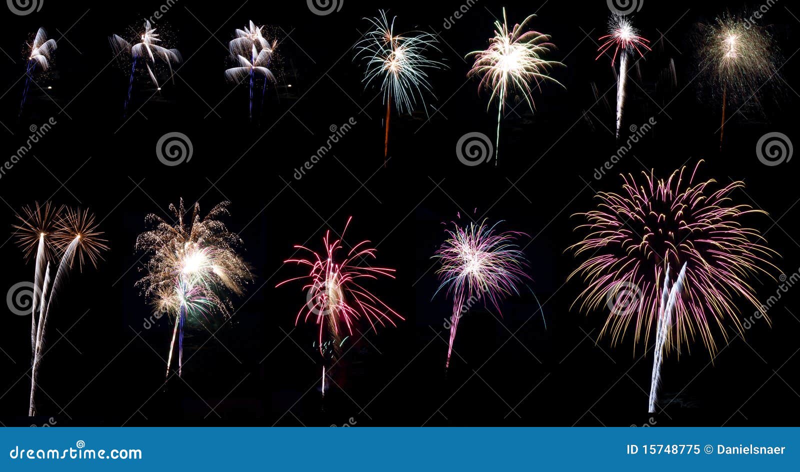 Fireworks collage series stock image. Image of design - 15748775