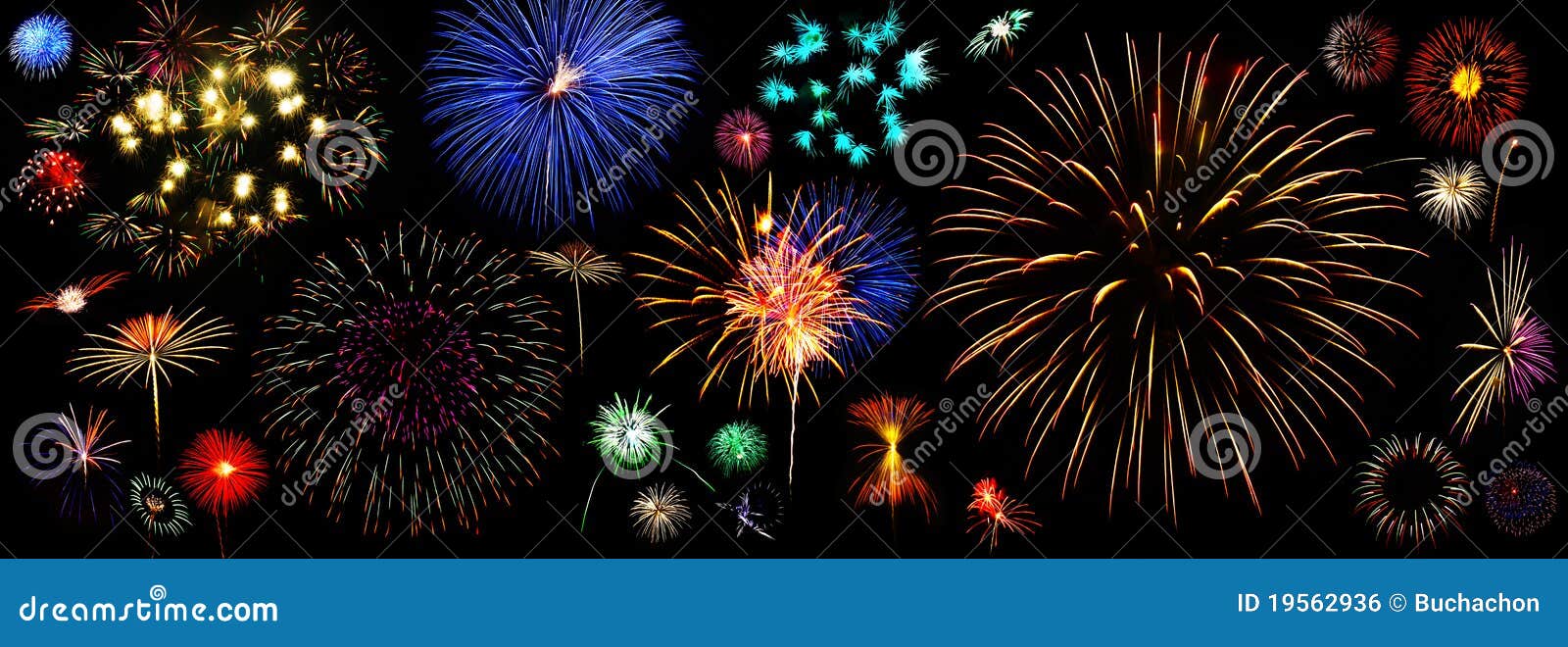 Fireworks collection stock photo. Image of festival, beautiful - 19562936