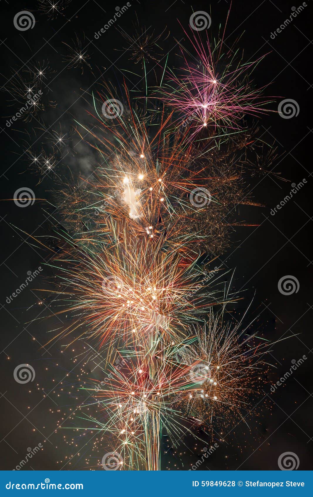 Fireworks. Color image stock photo. Image of glowing - 59849628