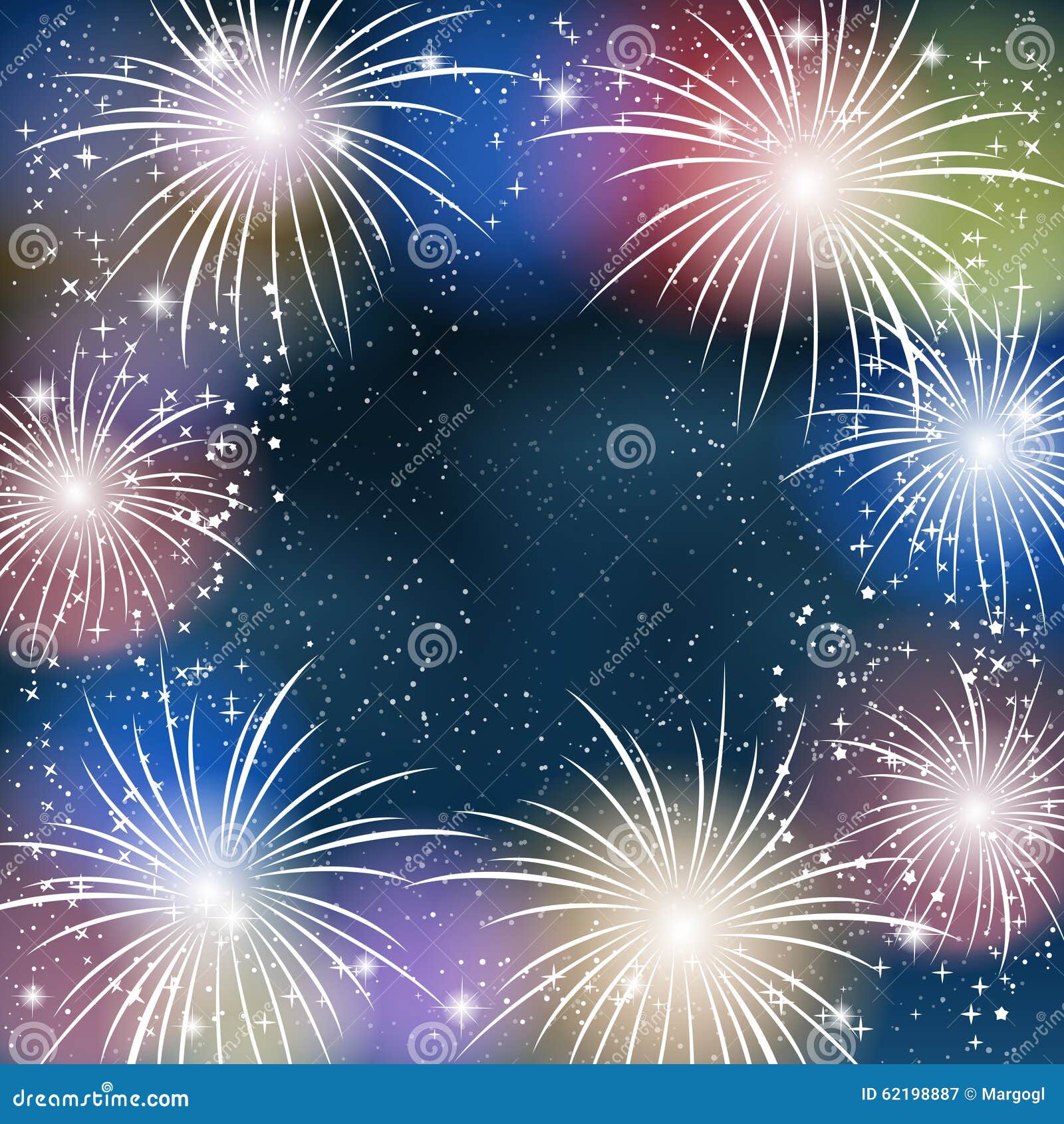 Fireworks Colorful Background. Stock Vector - Illustration of abstract ...