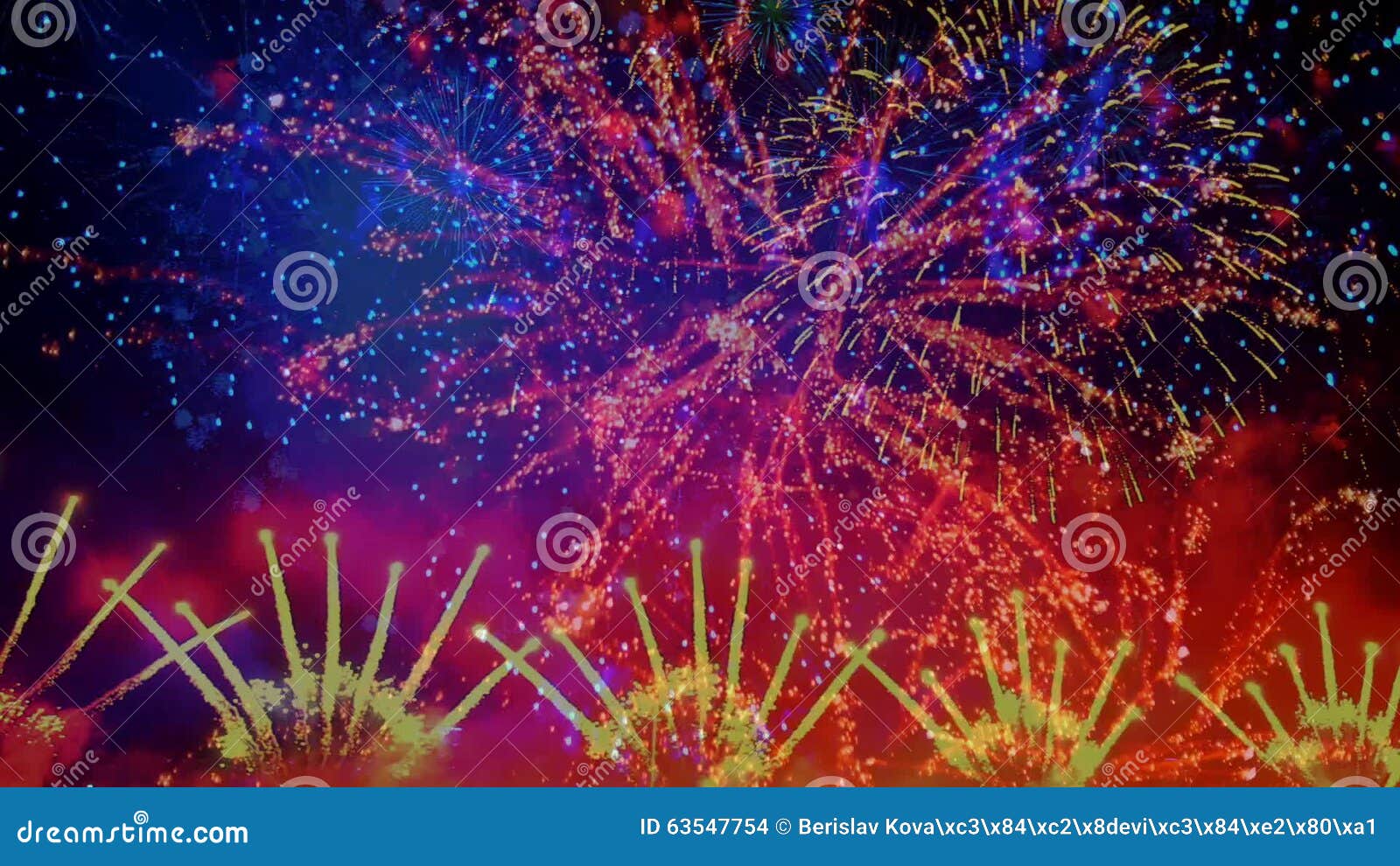 Fireworks colorful Finale stock footage. Video of display - 63547754