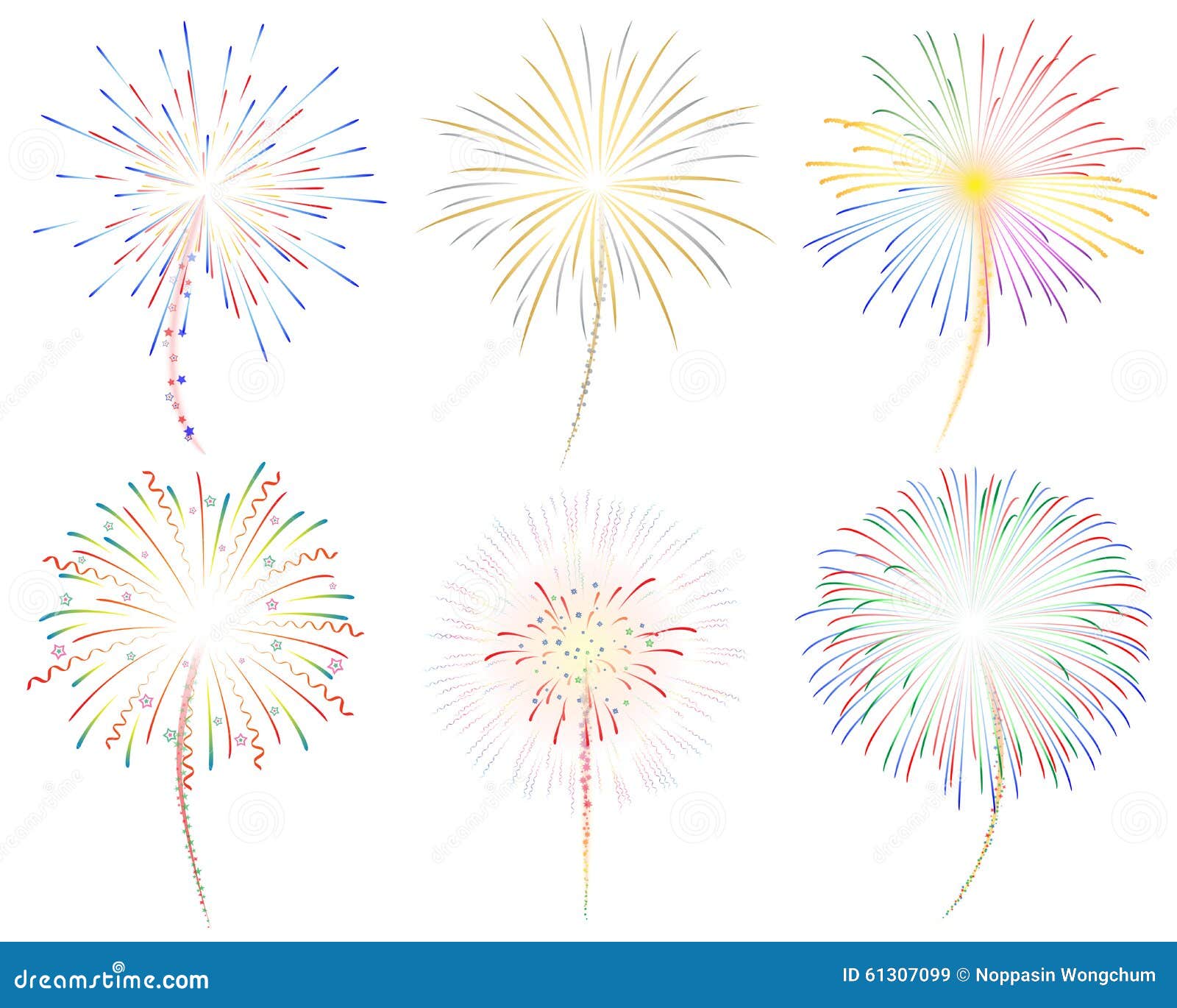 Fireworks stock vector. Illustration of firework, holiday - 61307099
