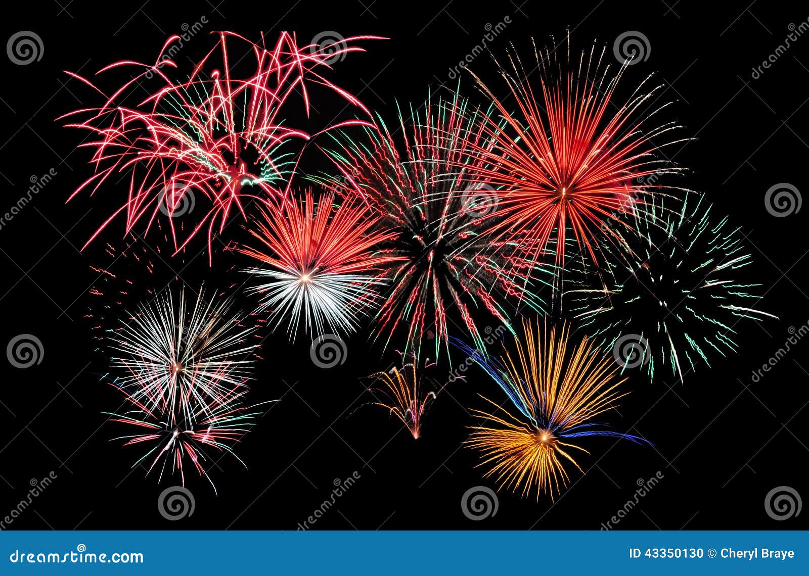 Fireworks composite stock photo. Image of independance - 43350130