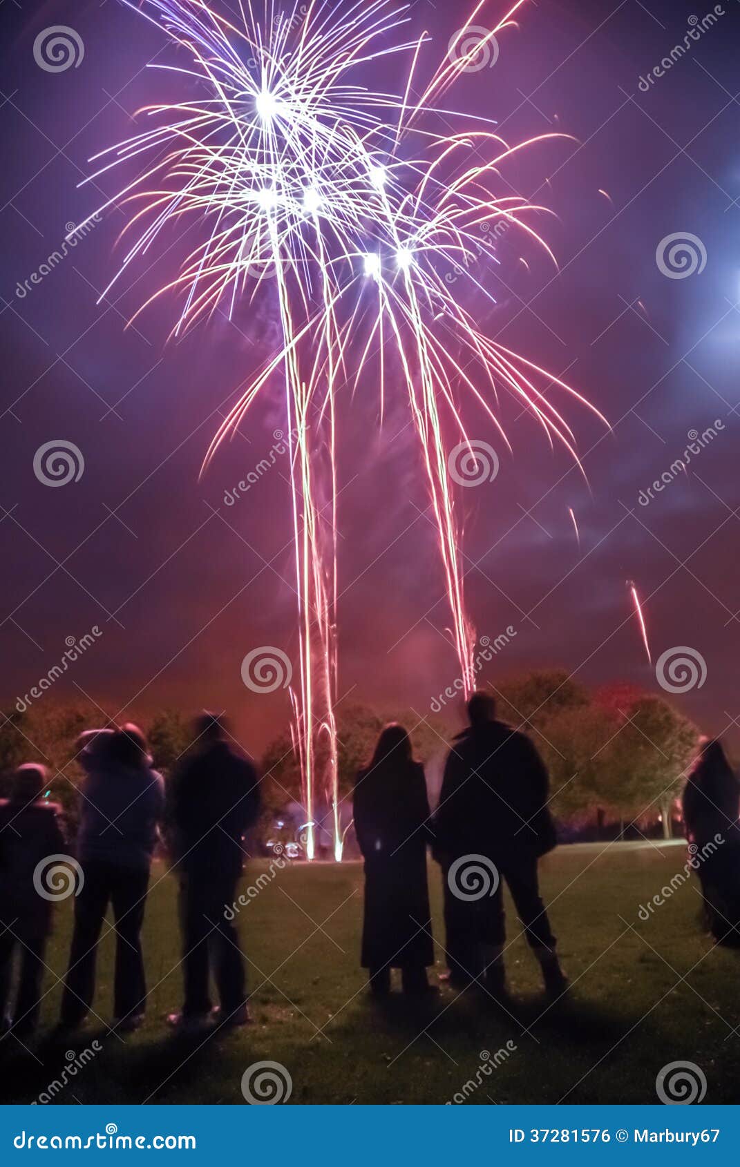 Fireworks Crowd editorial photo. Image of glow, colors - 37281576